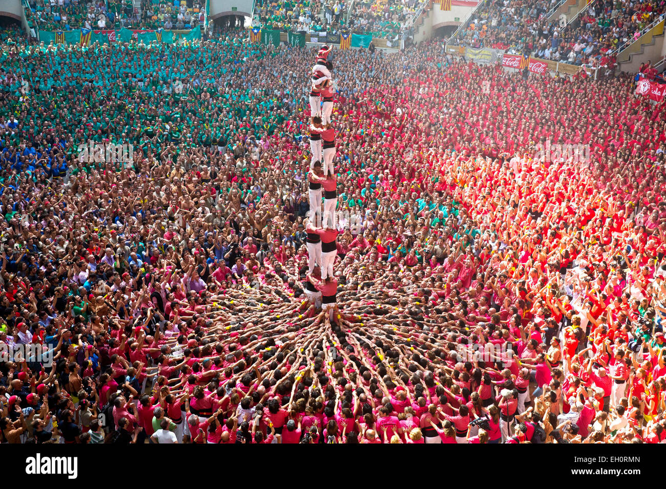 THE XXV CONTEST OF CASTELLS, TARRAGONA, SPAIN Stock Photo - Alamy