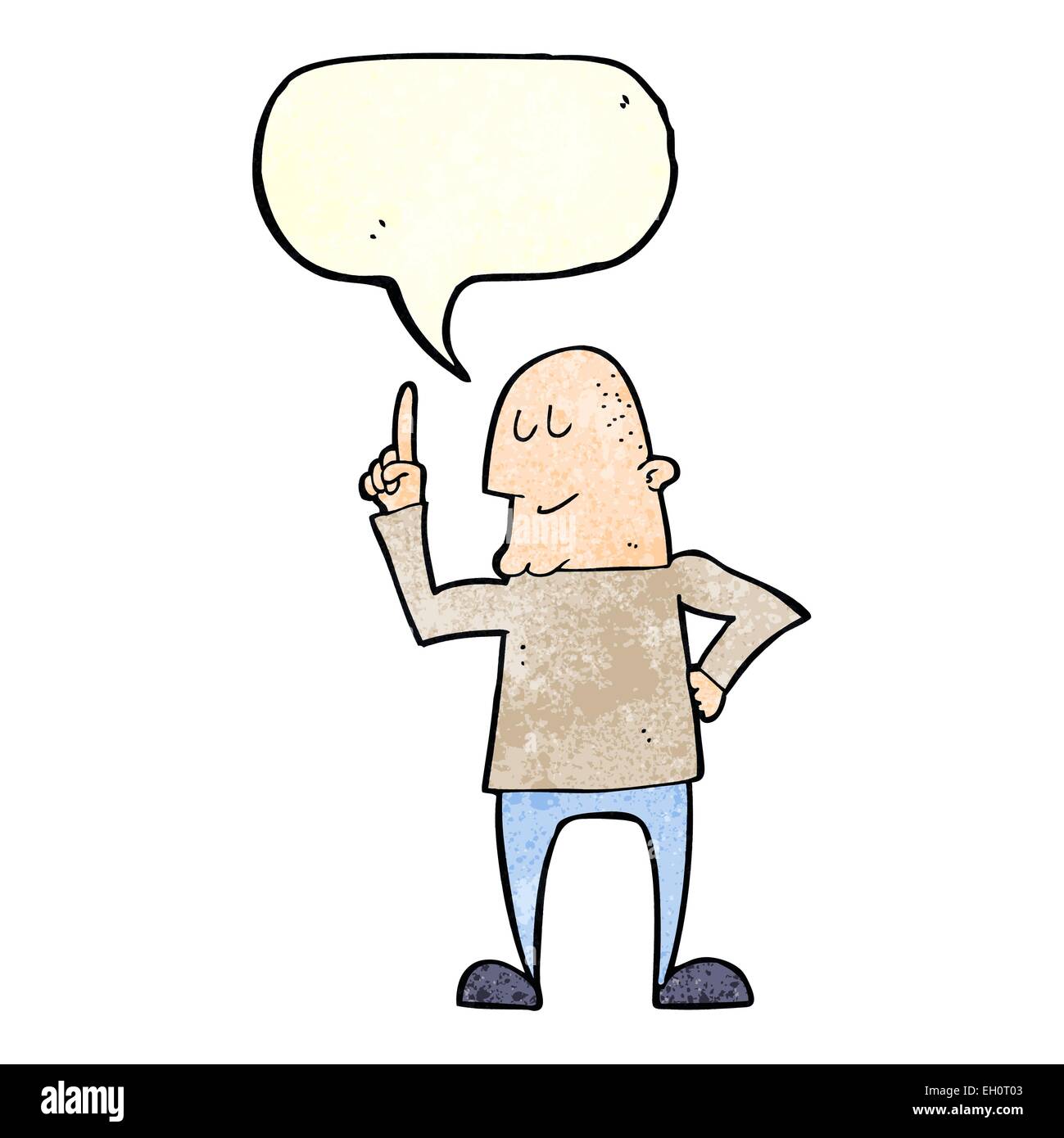 cartoon man pointing finger with speech bubble Stock Vector Image & Art ...