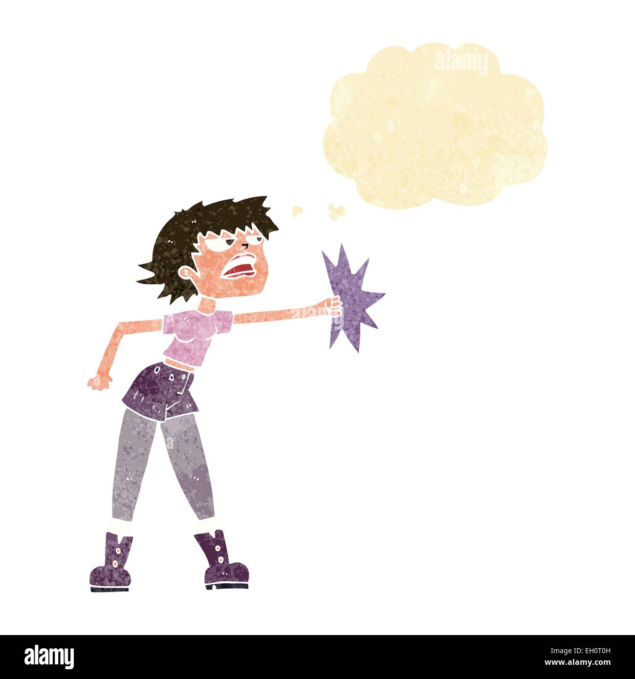 Girl Punching Clipart