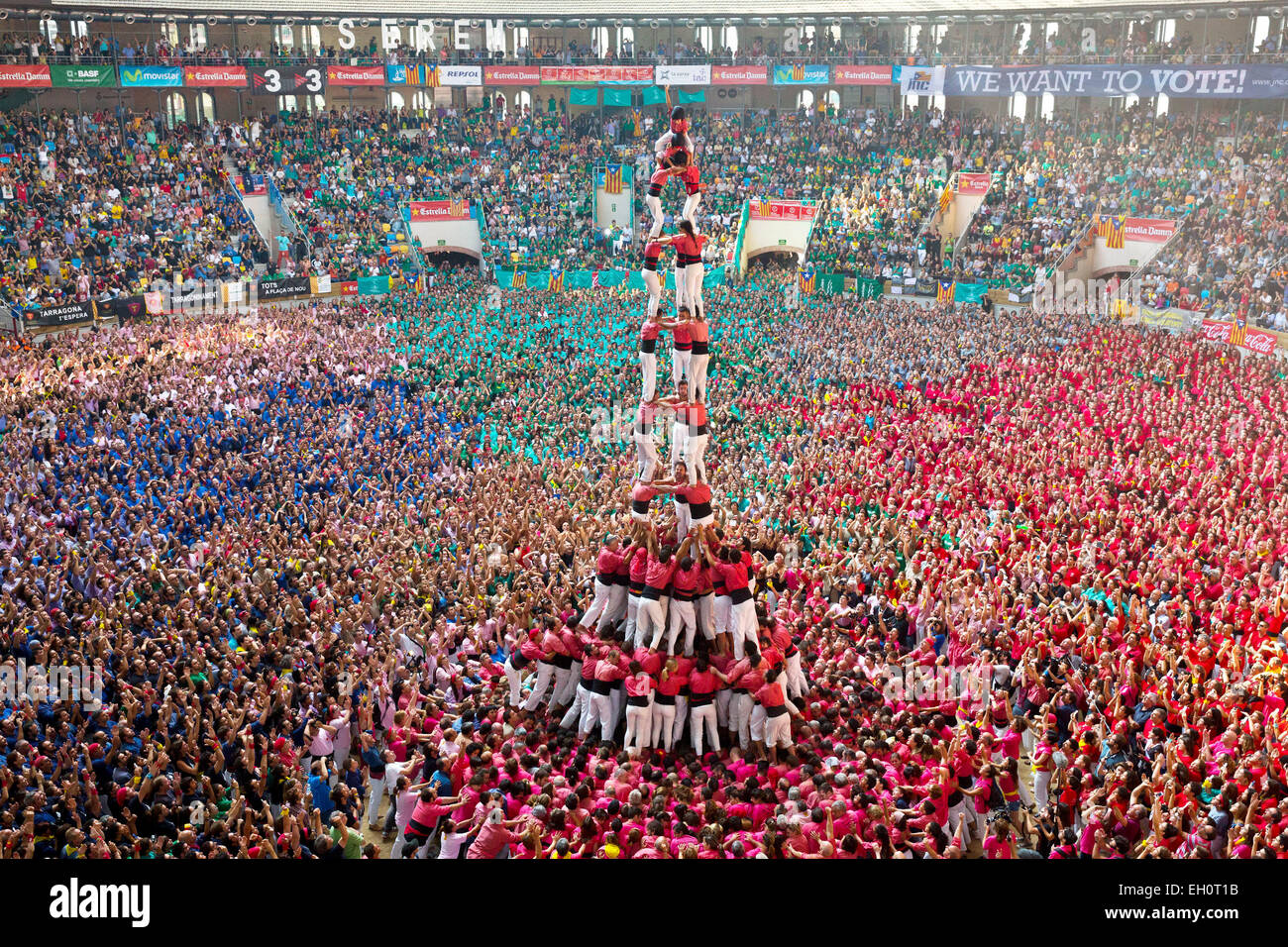 THE XXV CONTEST OF CASTELLS, TARRAGONA, SPAIN Stock Photo - Alamy