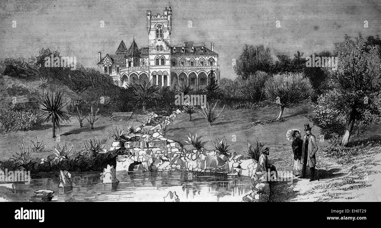 Chateau old illustration, france hi-res stock photography and images ...