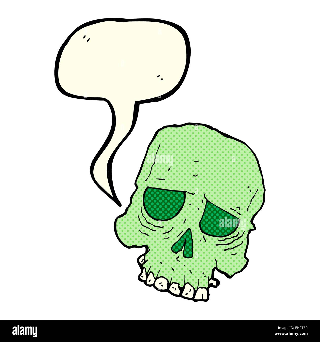 Cartoon spooky skull speech Cut Out Stock Images & Pictures - Alamy