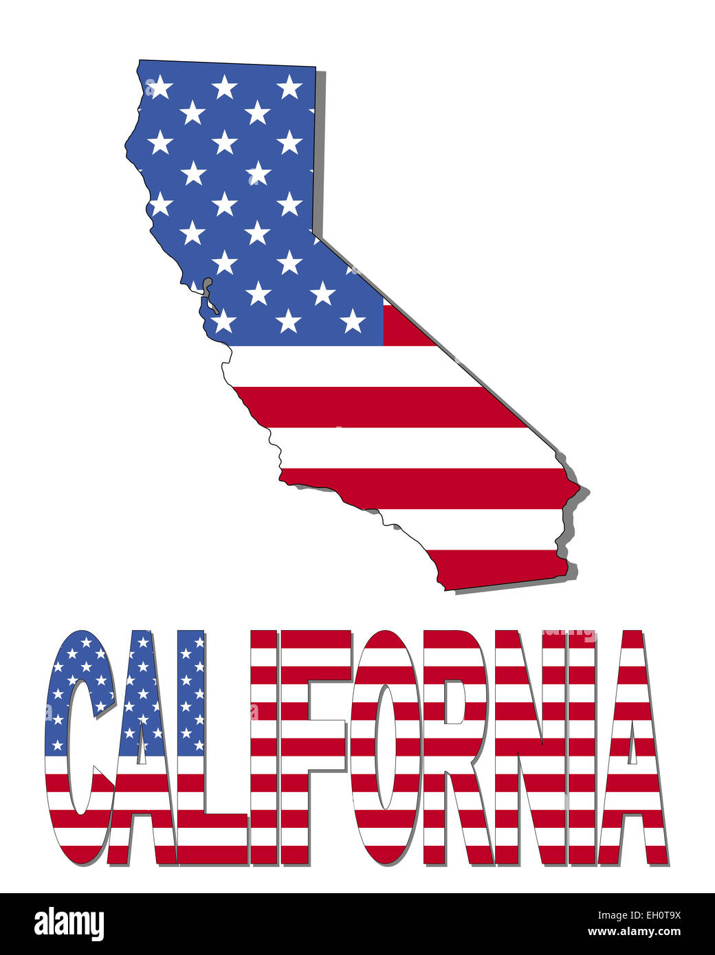 Map california Cut Out Stock Images & Pictures - Alamy