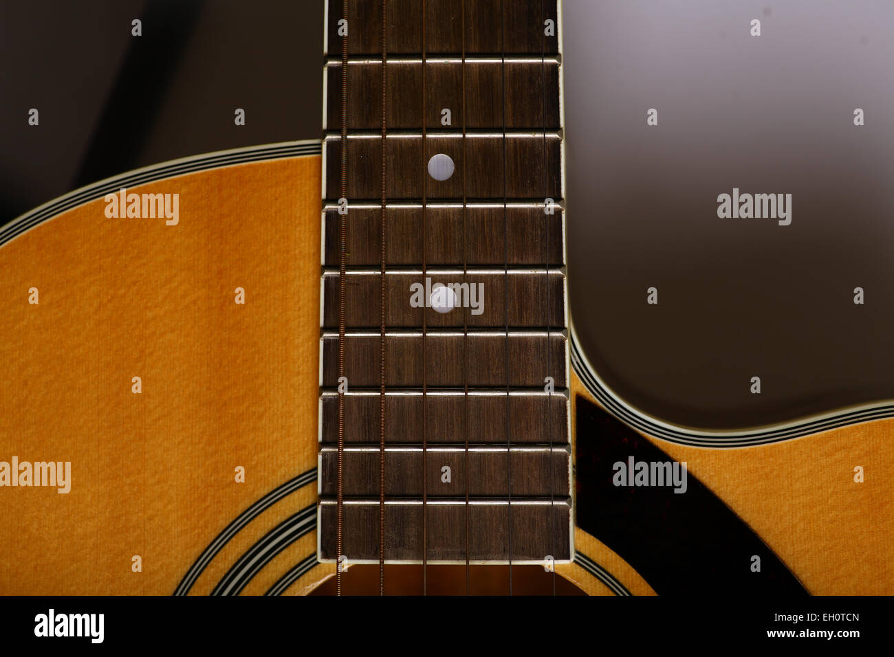 Color detail of an old, acoustic guitar Stock Photo - Alamy