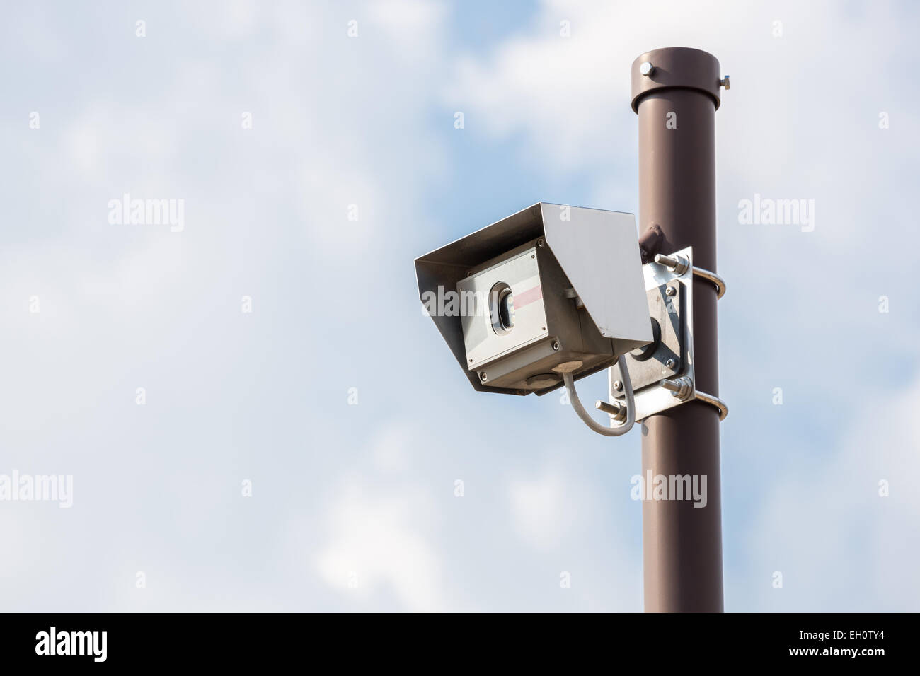 Security Camera CCTV with blue sky Stock Photo - Alamy