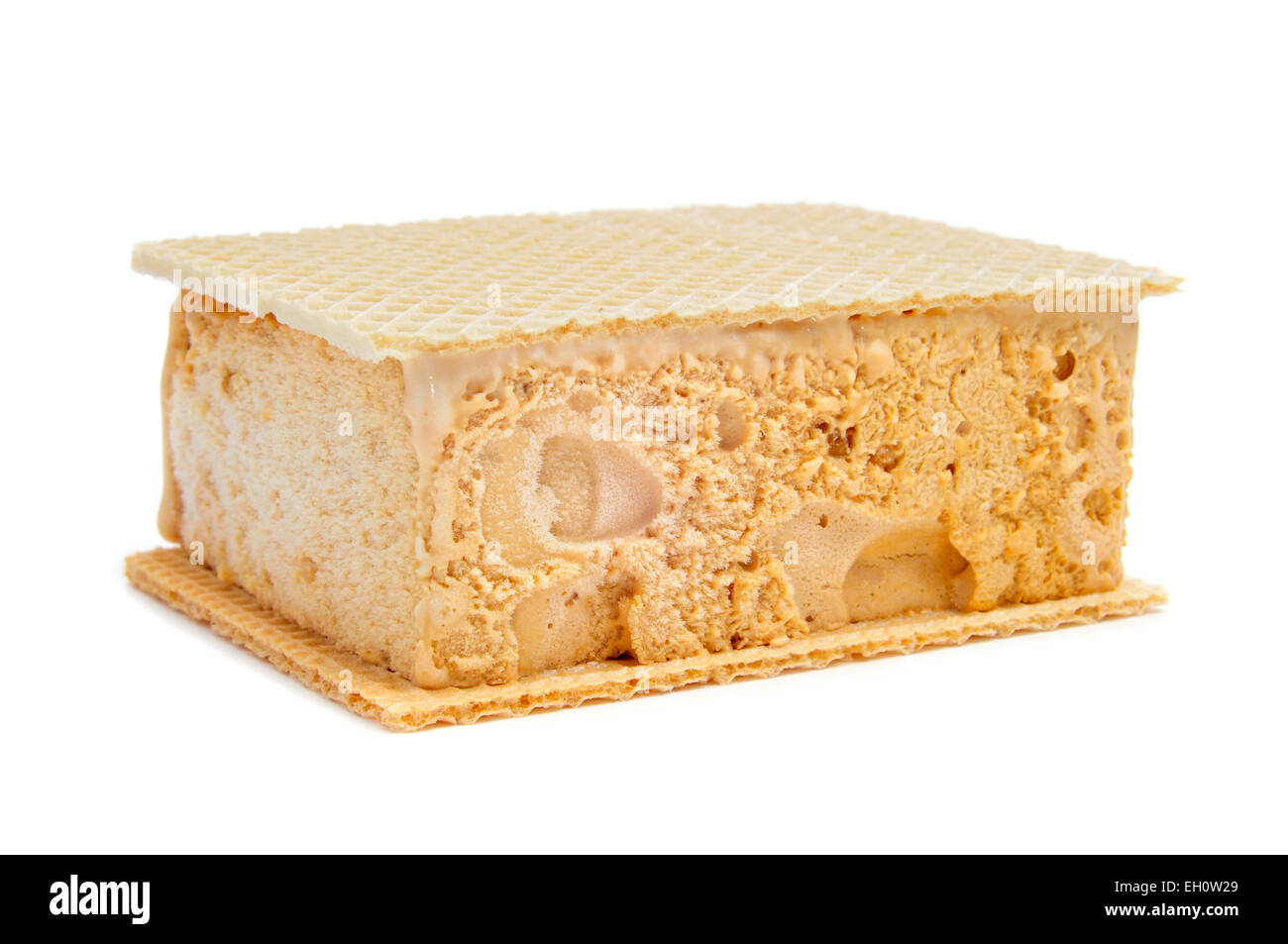 Ice cream block with wafers hi-res stock photography and images - Alamy