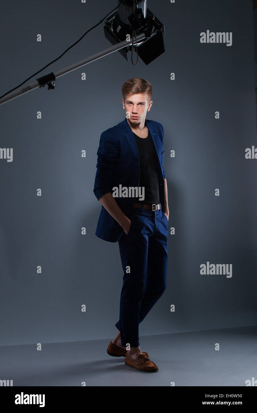 Handsome guy in studio Stock Photo - Alamy