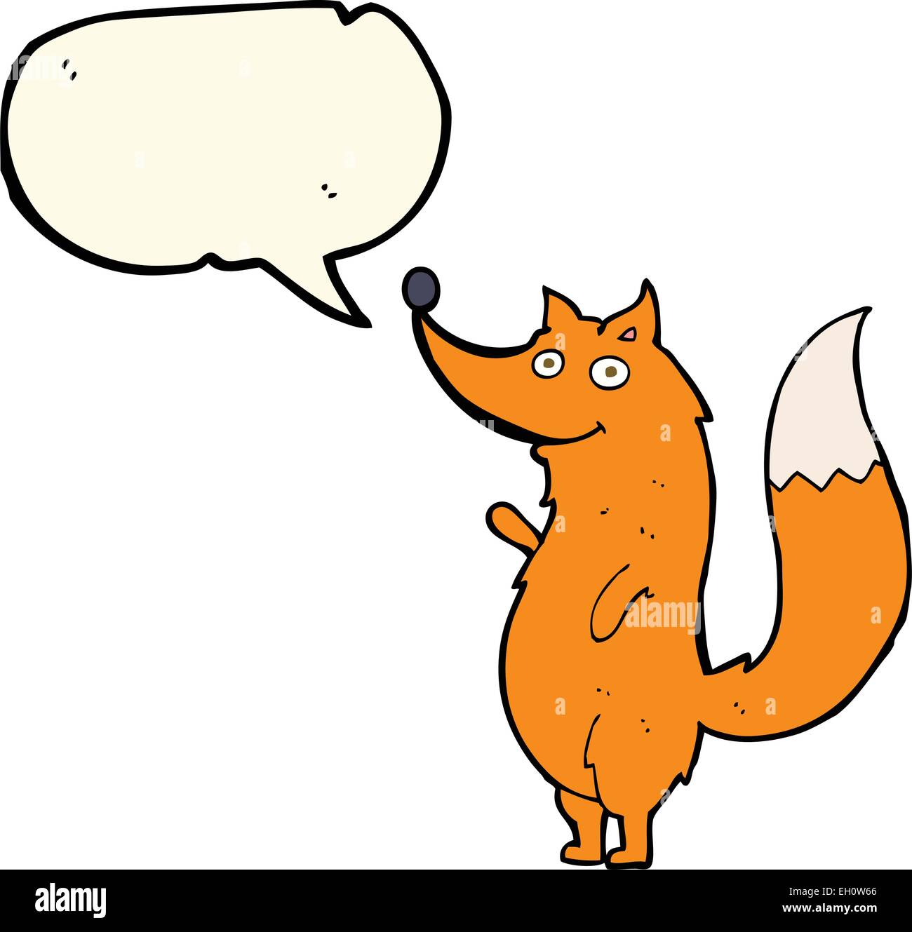 Happy cartoon fox waving smiling hi-res stock photography and images ...