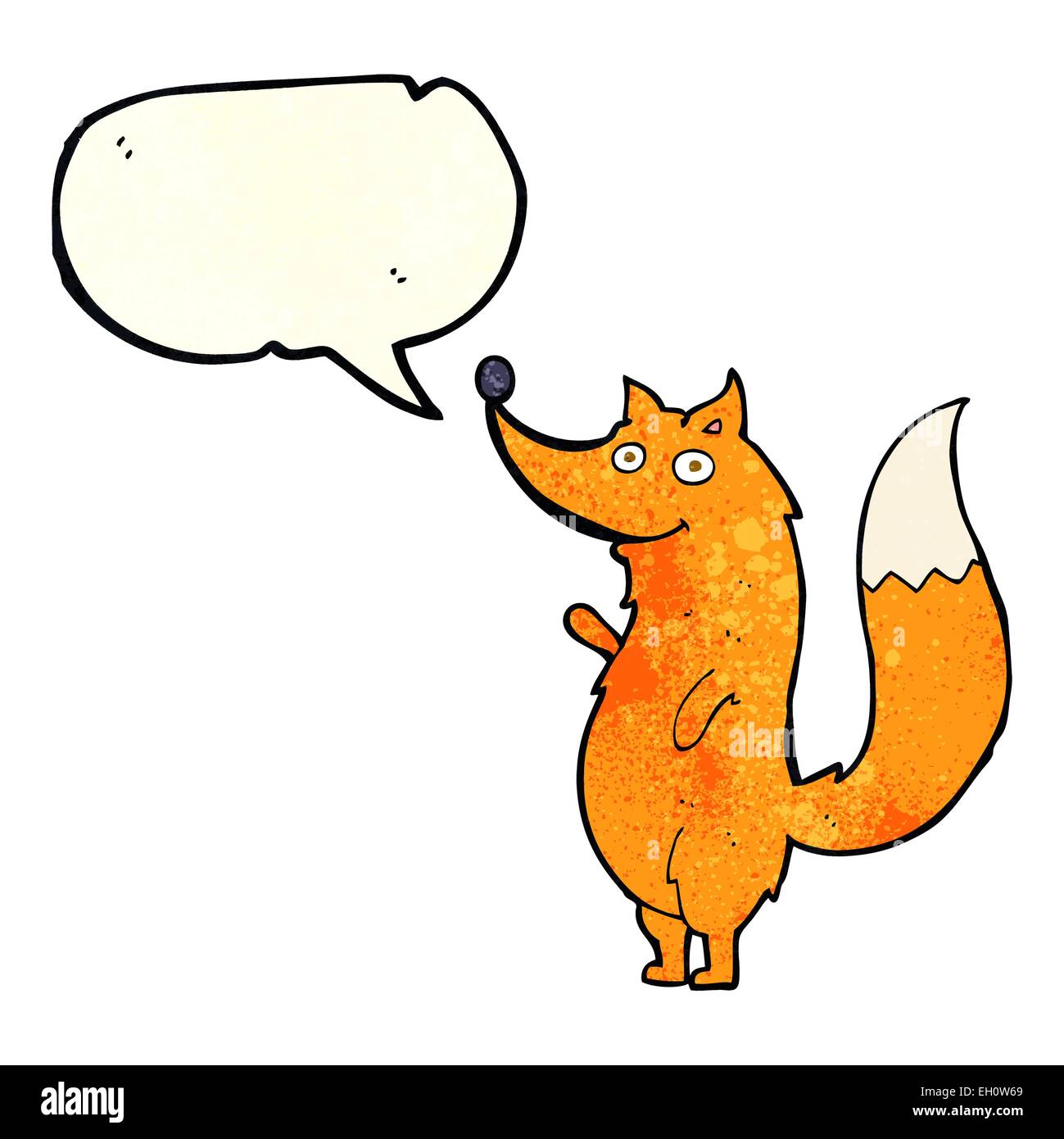 Happy cartoon fox waving smiling hi-res stock photography and images ...