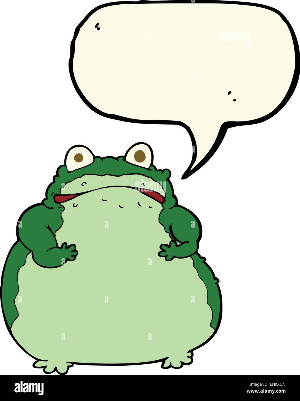 cartoon fat frog with speech bubble Stock Vector Image & Art - Alamy
