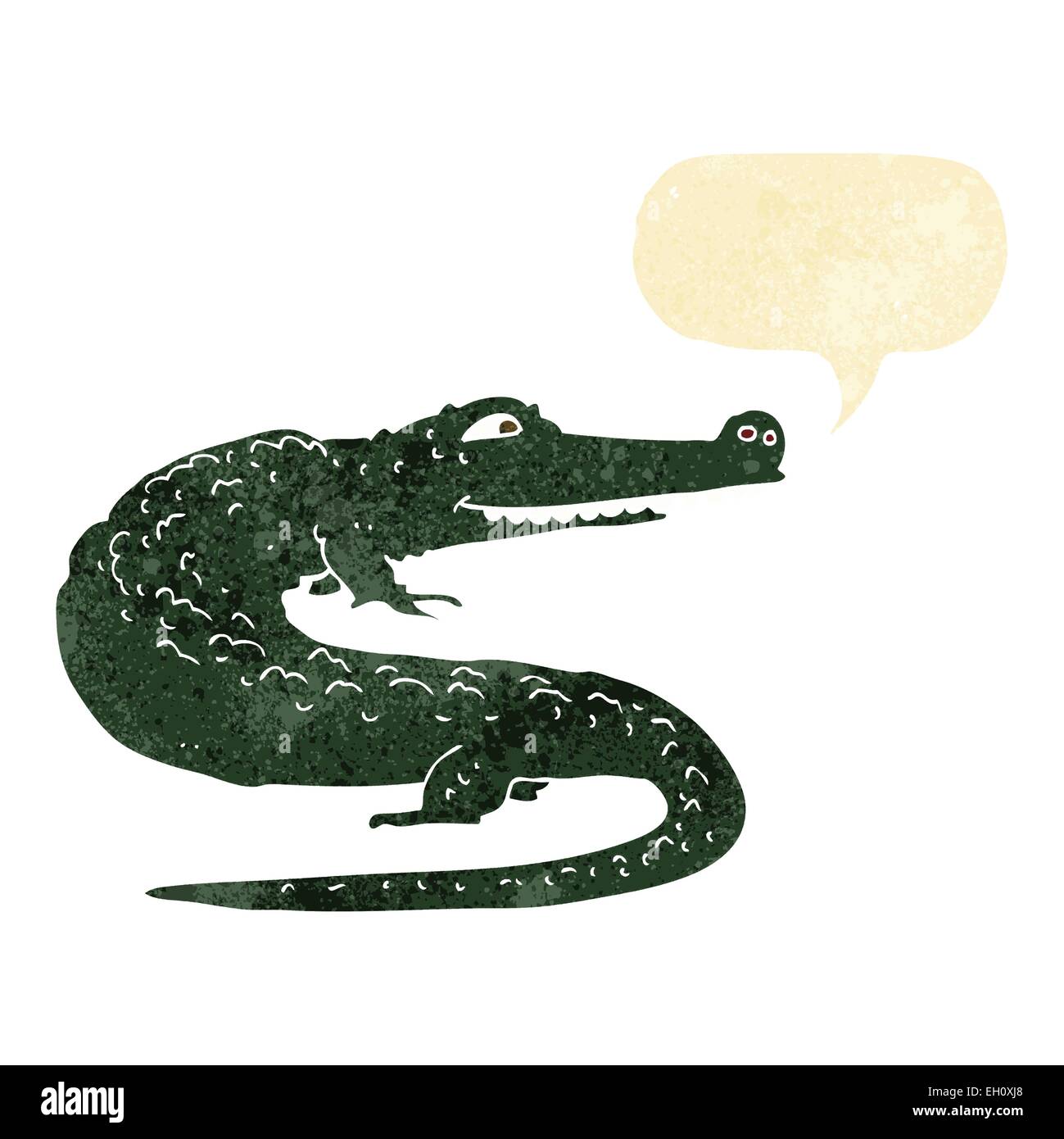 cartoon crocodile with speech bubble Stock Vector Image & Art - Alamy