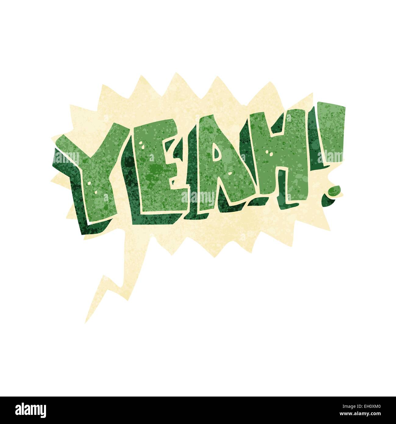 cartoon yeah! shout with speech bubble Stock Vector Image & Art - Alamy