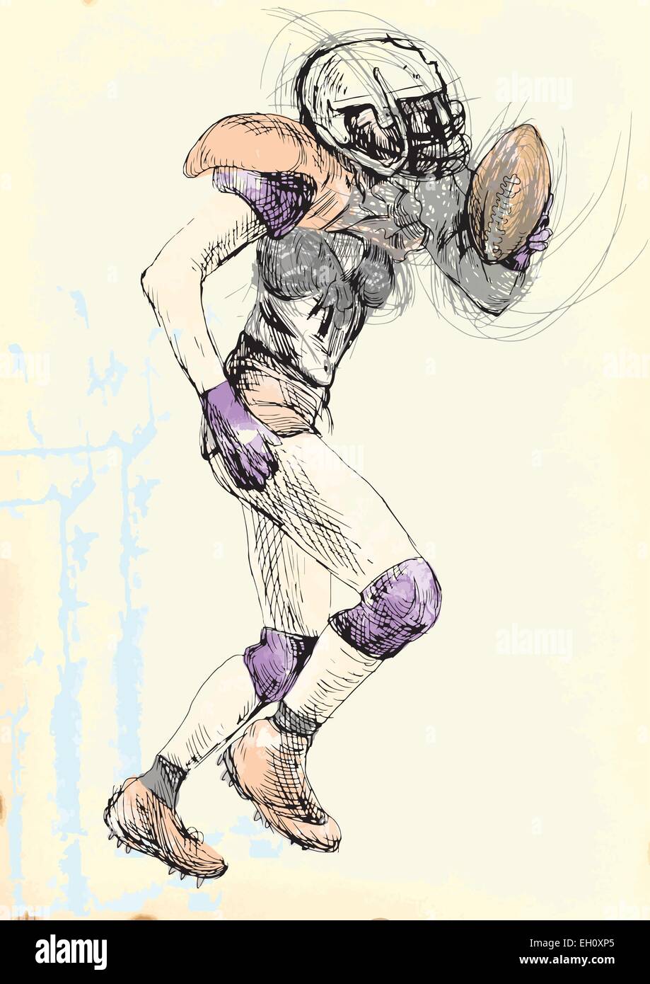 An hand drawn colored illustration ( plus line art layers) - American ...