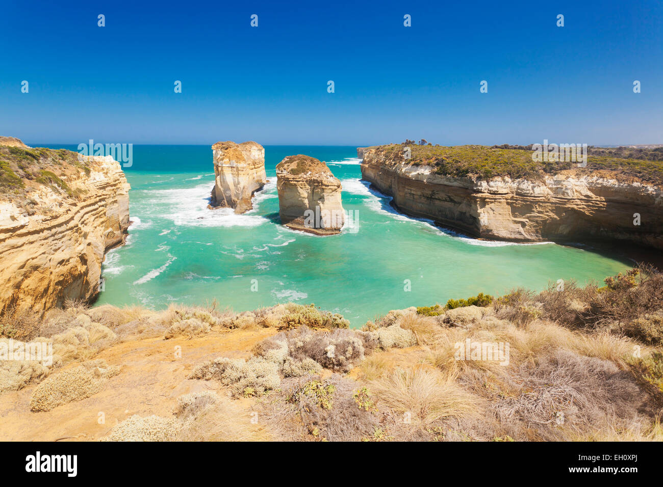Rock stacks in the Twelve Apostles area Stock Photo - Alamy