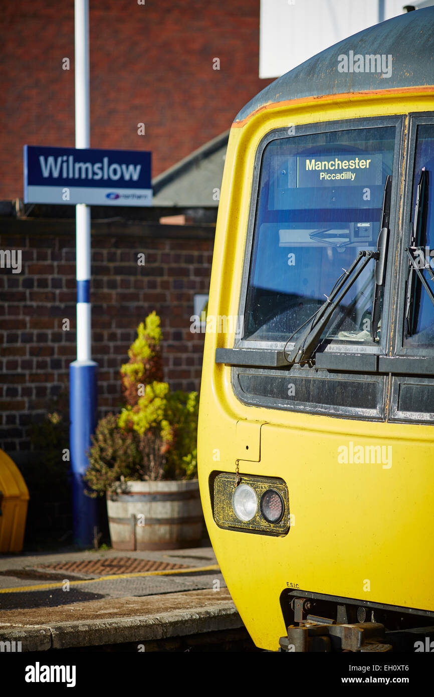 Railway units Local stopping trains at Wilmslow railway station Stock ...