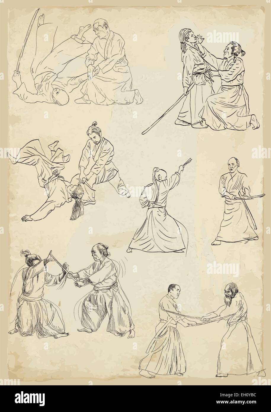 An hand drawn vector pack - aikido studies Stock Vector Image & Art - Alamy