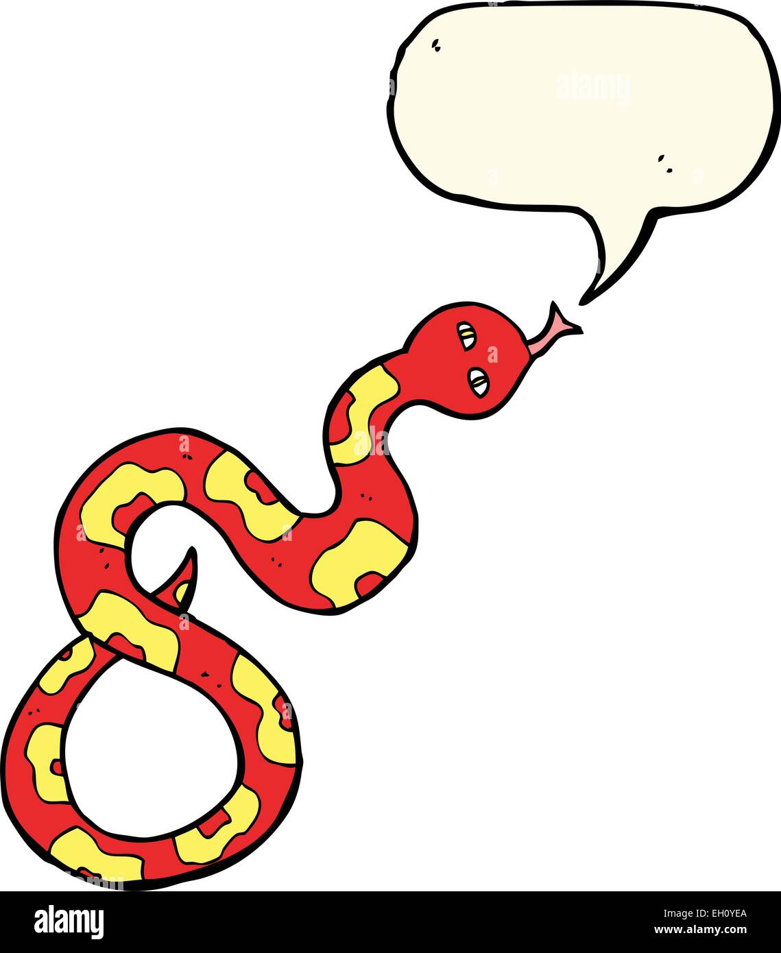 cartoon snake with speech bubble Stock Vector Image & Art - Alamy