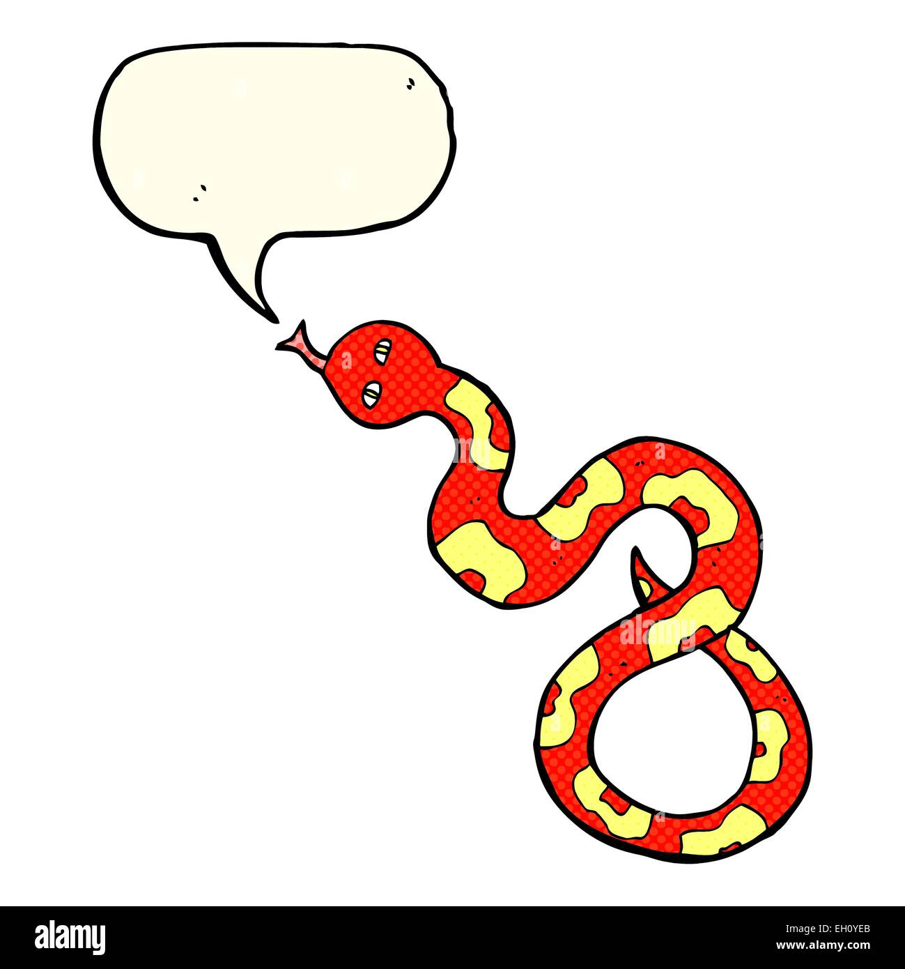 cartoon snake with speech bubble Stock Vector Image & Art - Alamy