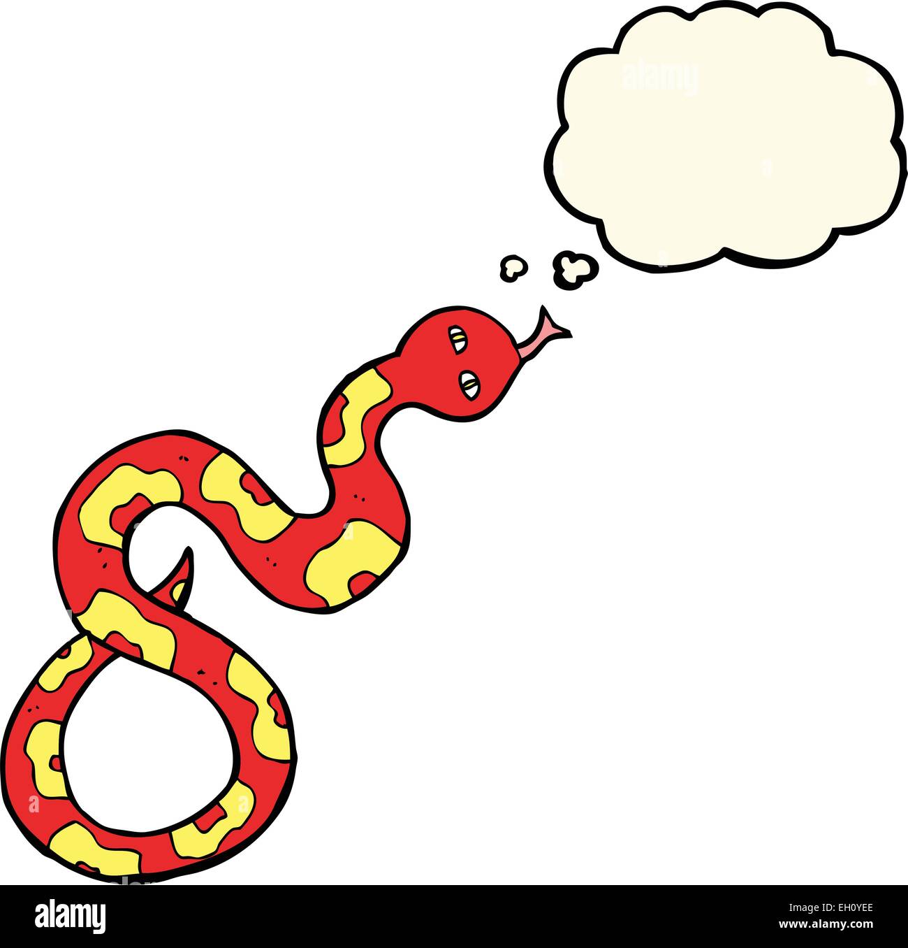 cartoon snake with thought bubble Stock Vector Image & Art - Alamy
