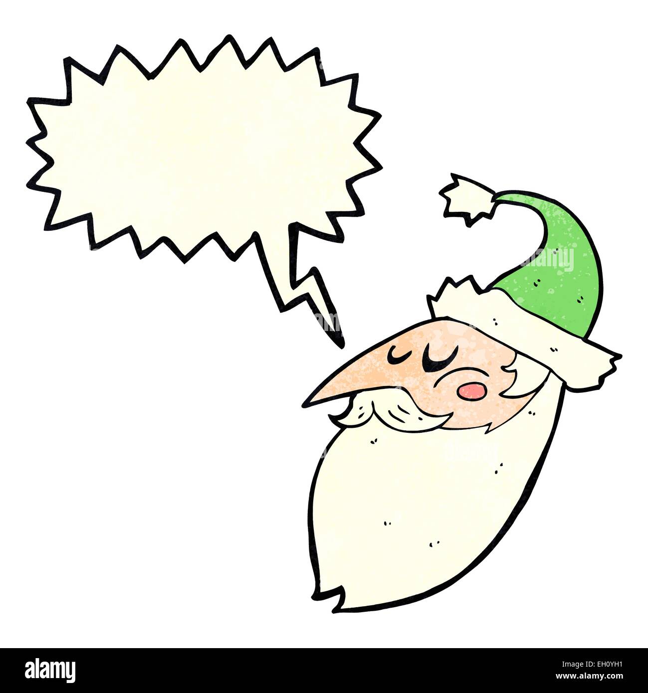 cartoon santa face with speech bubble Stock Vector Image & Art - Alamy