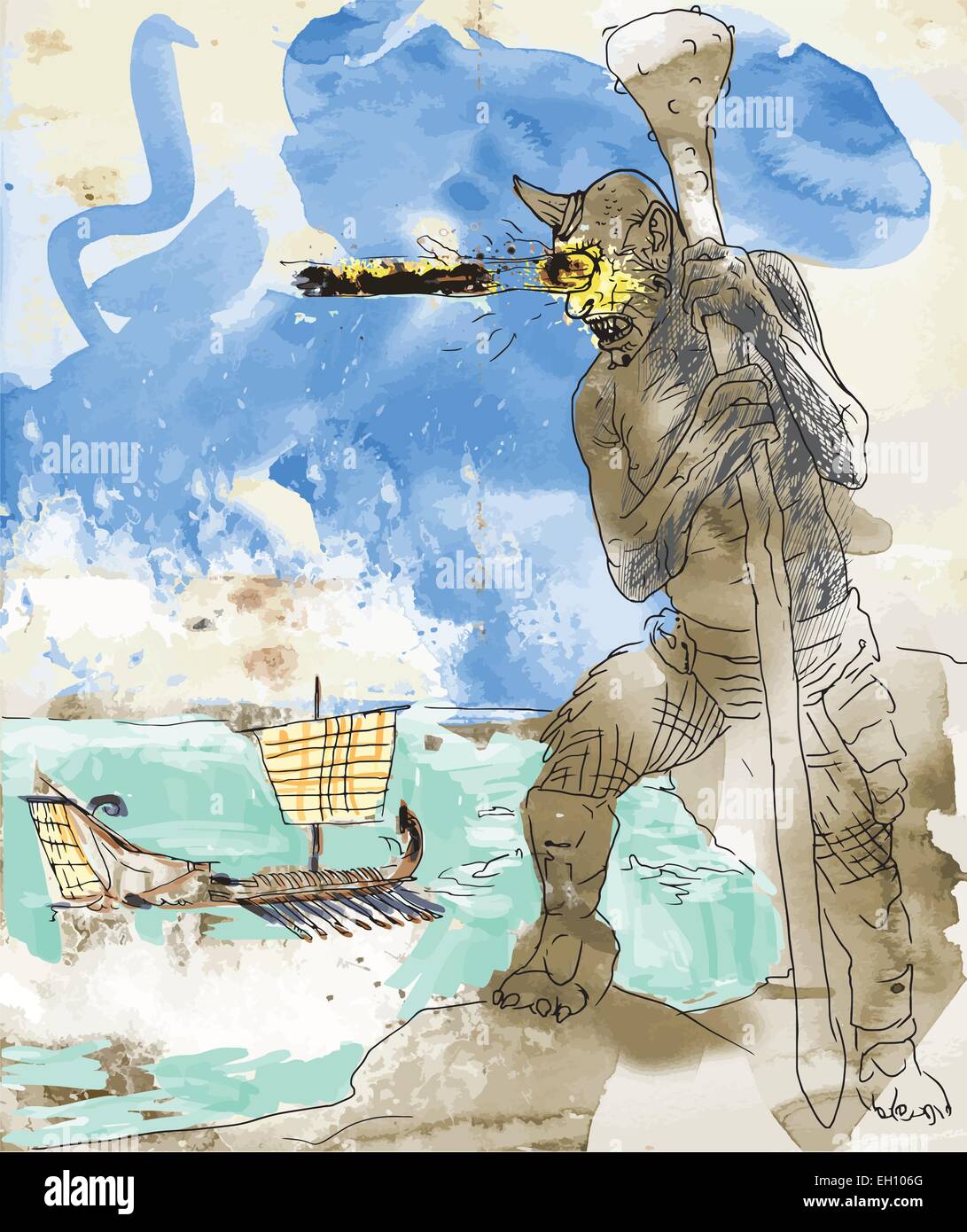 Odysseus cyclops hi-res stock photography and images - Alamy