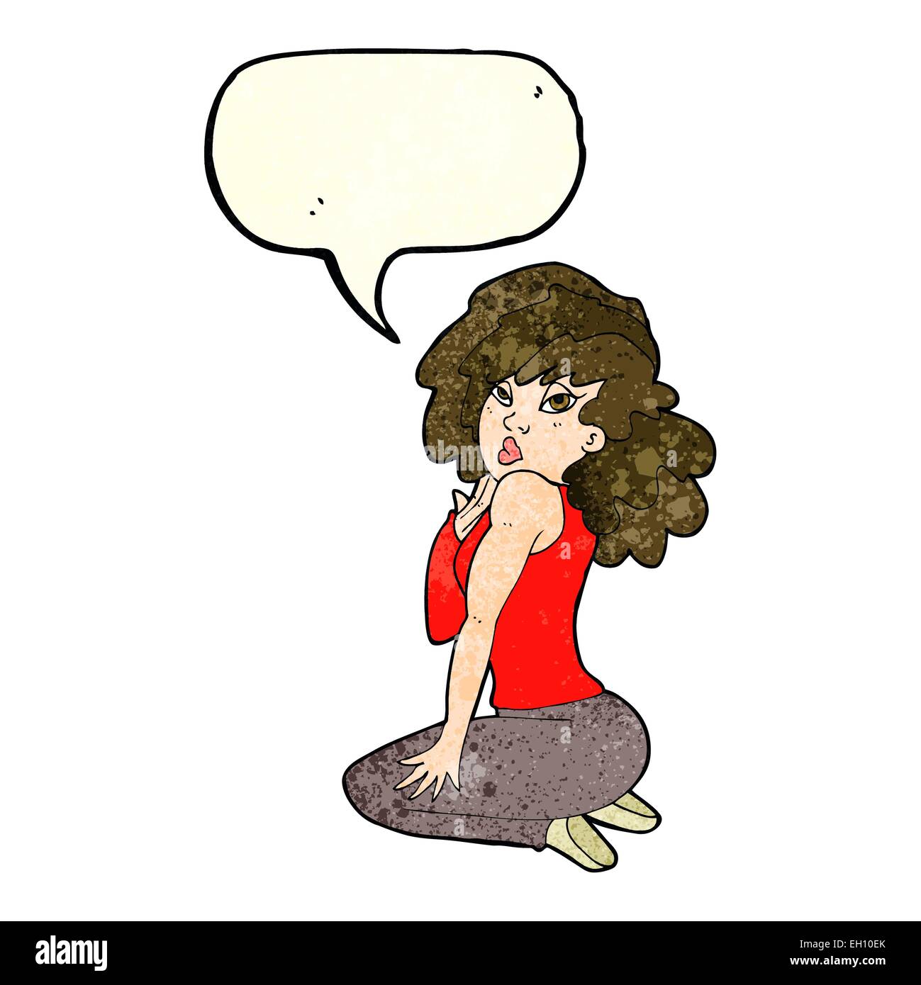 Cartoon woman posing bubble hi-res stock photography and images - Alamy