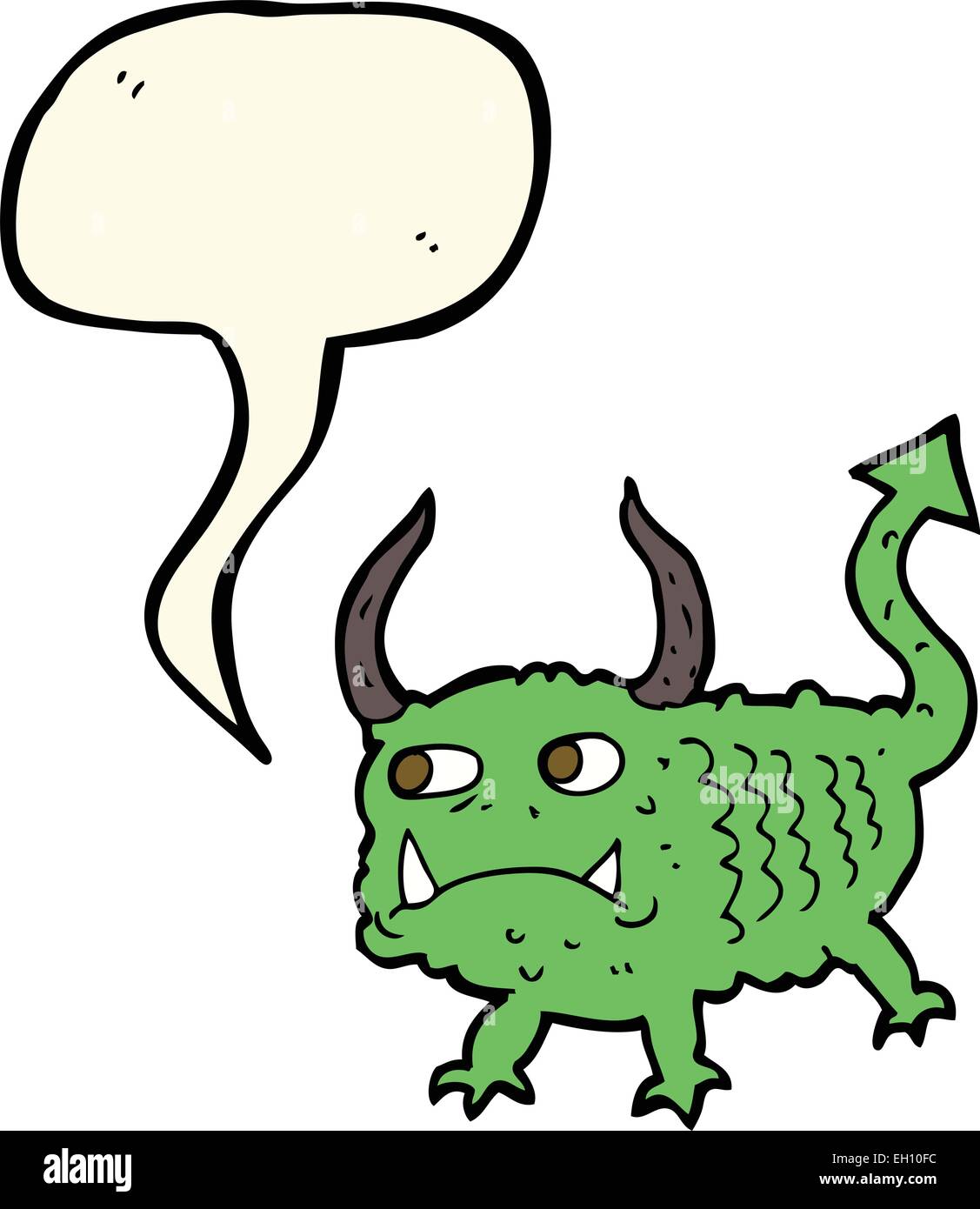 Cartoon demon speech bubble hi-res stock photography and images - Alamy