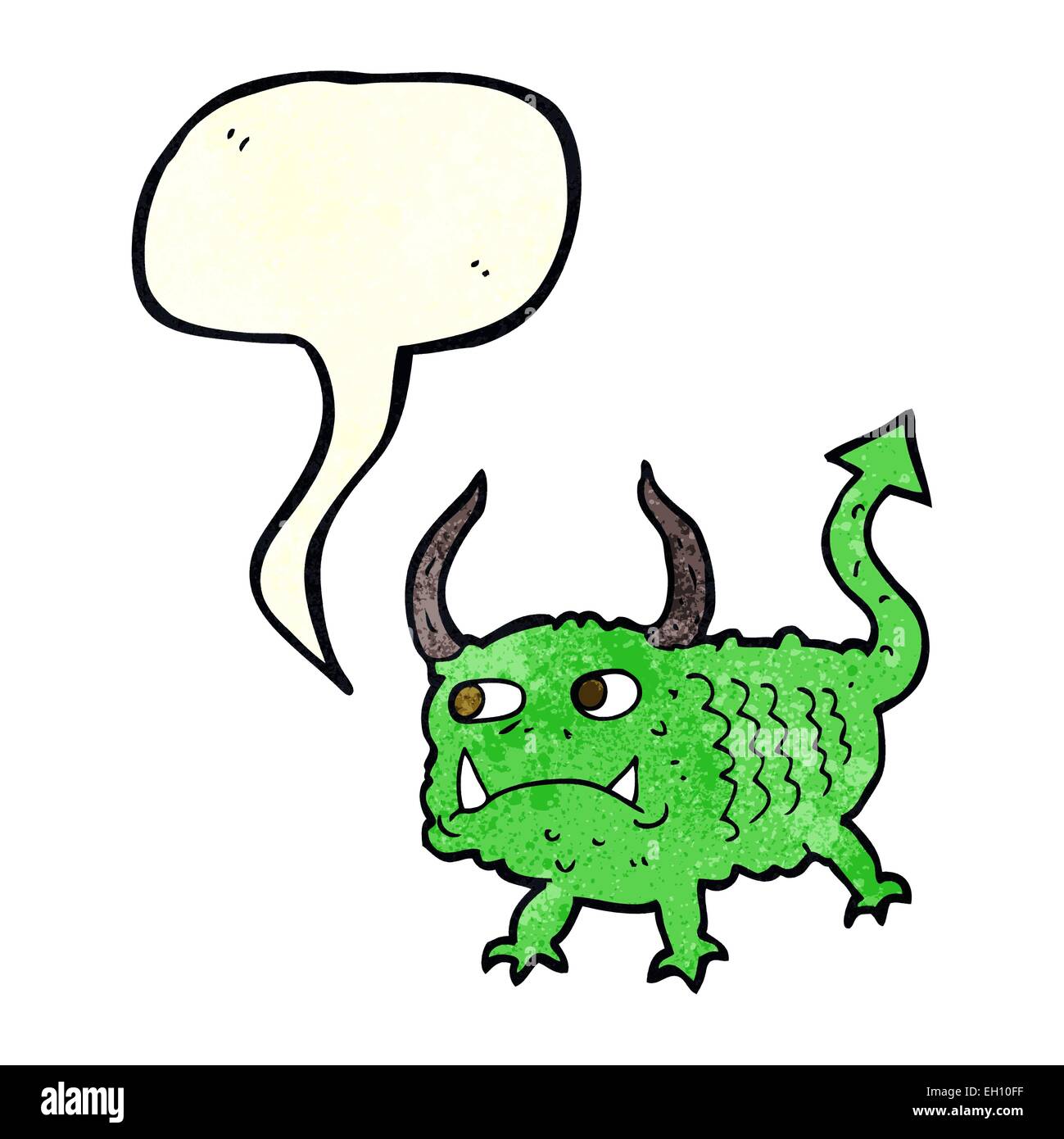 Cartoon demon speech bubble hi-res stock photography and images - Alamy