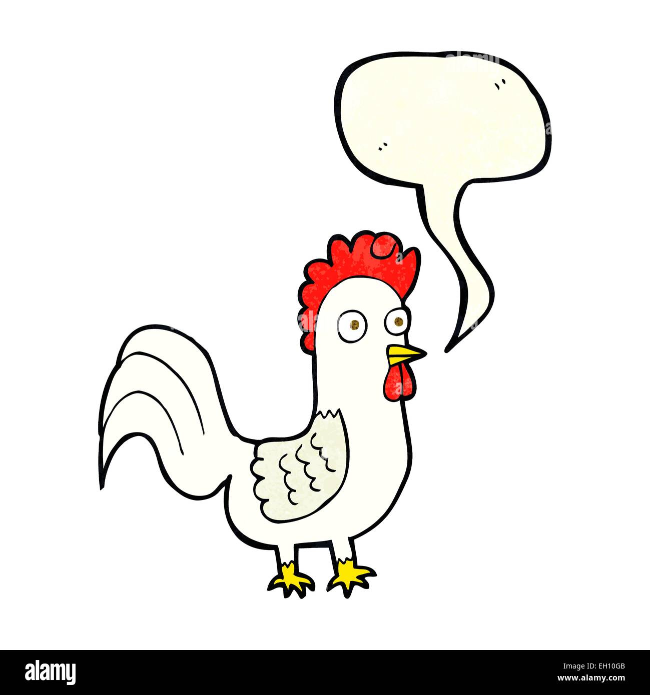 cartoon rooster with speech bubble Stock Vector Image & Art - Alamy