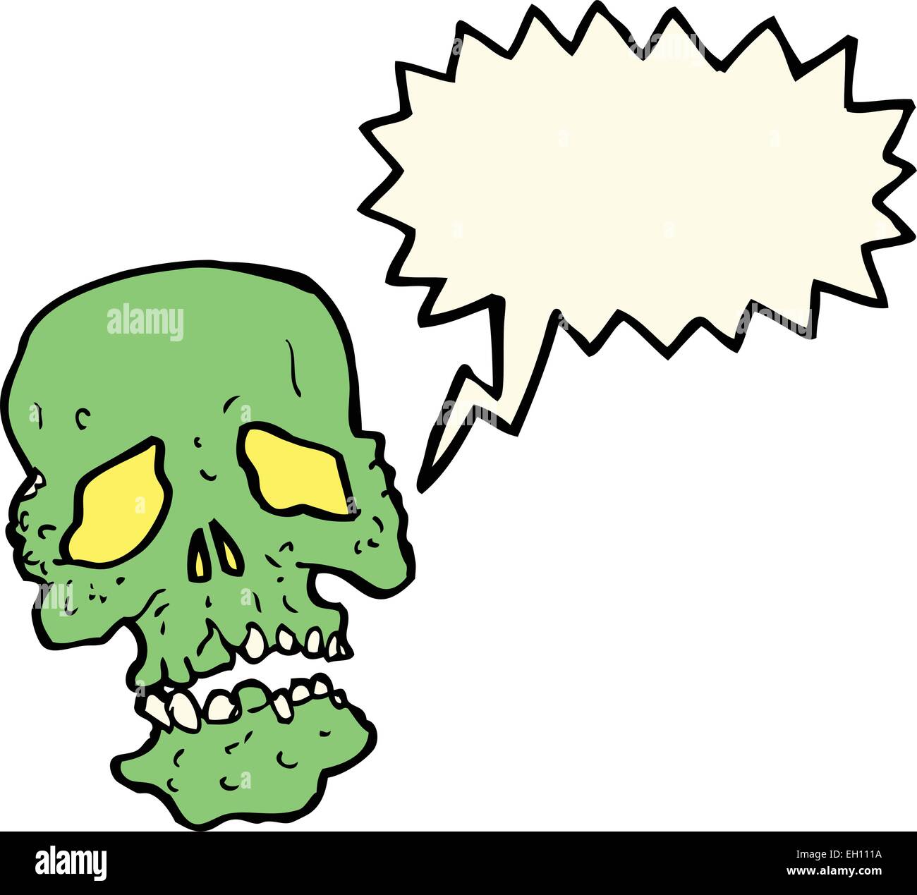 Cartoon crazy skull bubble hi-res stock photography and images - Alamy