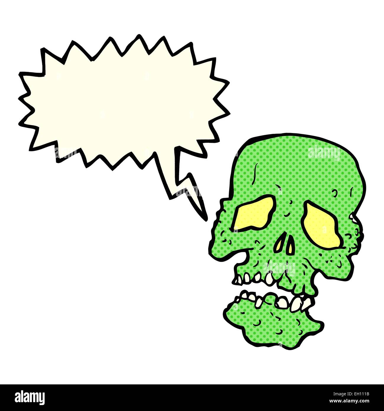 Cartoon crazy skull bubble hi-res stock photography and images - Alamy