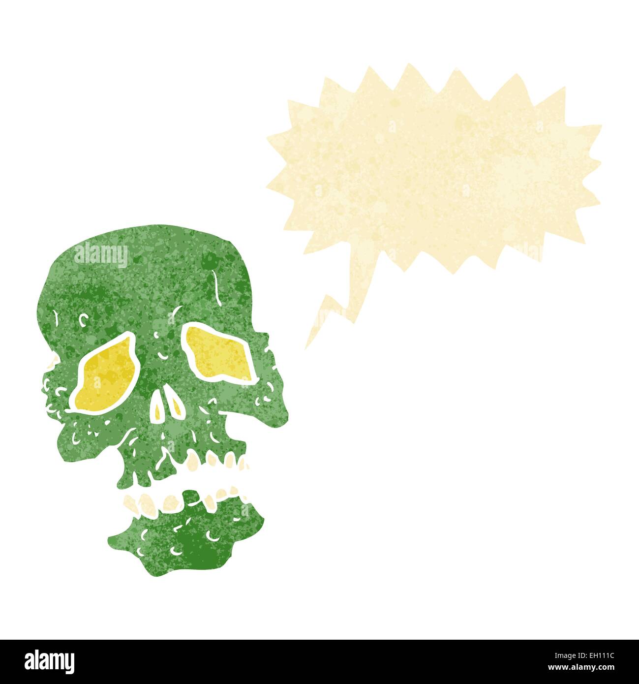 Cartoon crazy skull bubble hi-res stock photography and images - Alamy