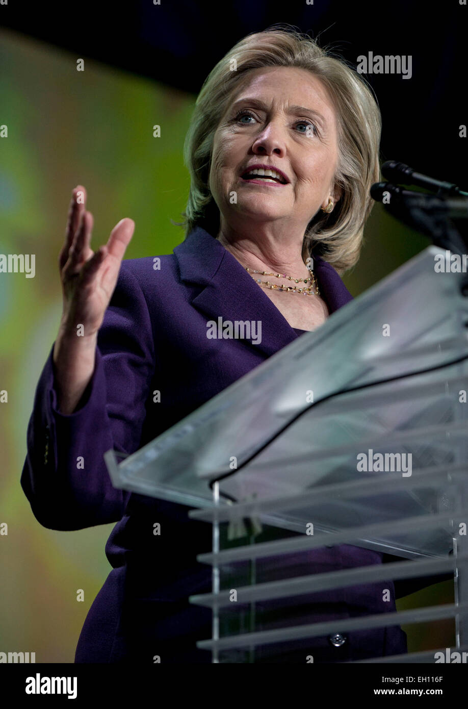 Washington, DC, USA. 03rd Mar, 2015. Former Secretary of State HILLARY ...