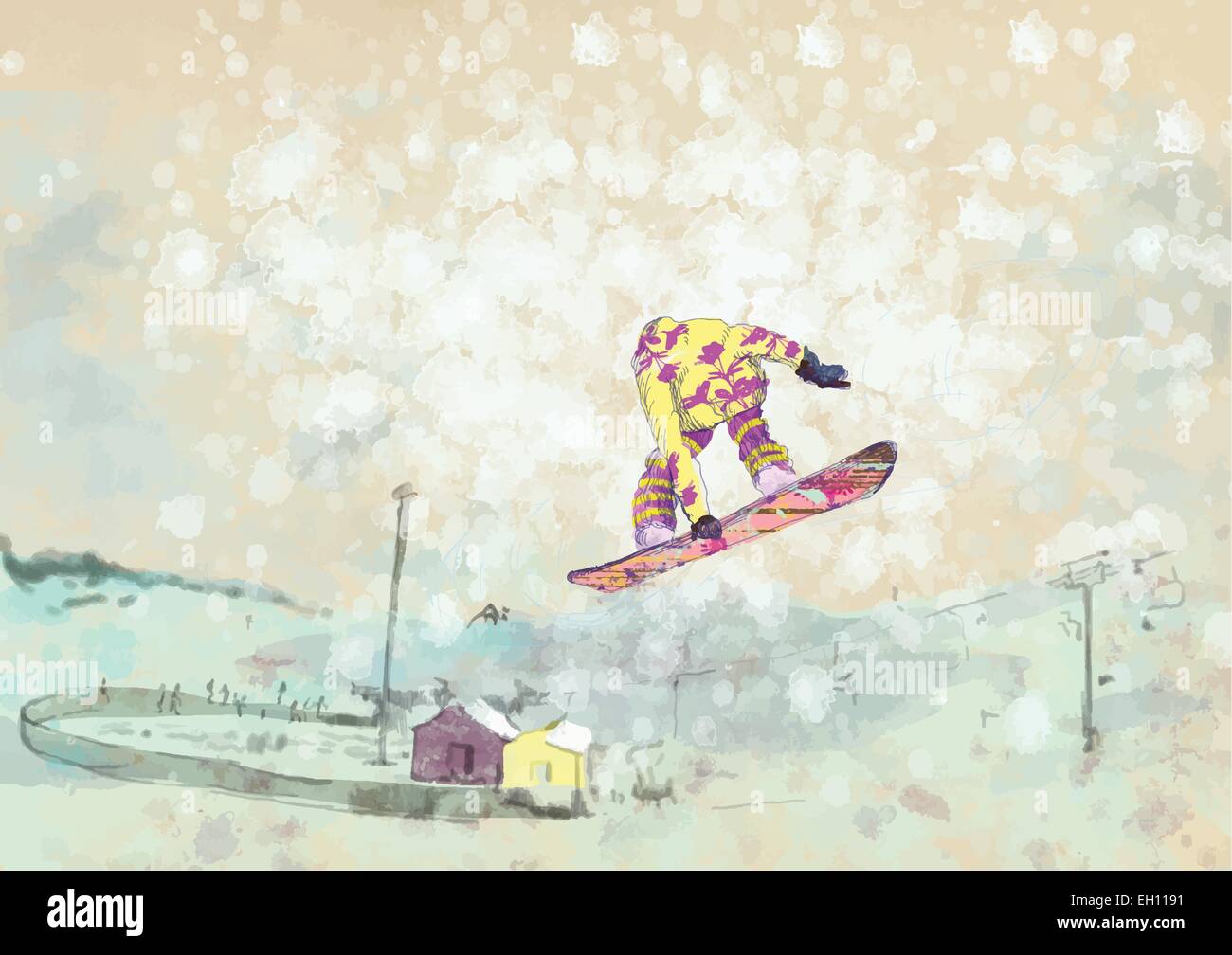 Snowboard ramp Stock Vector Images - Alamy