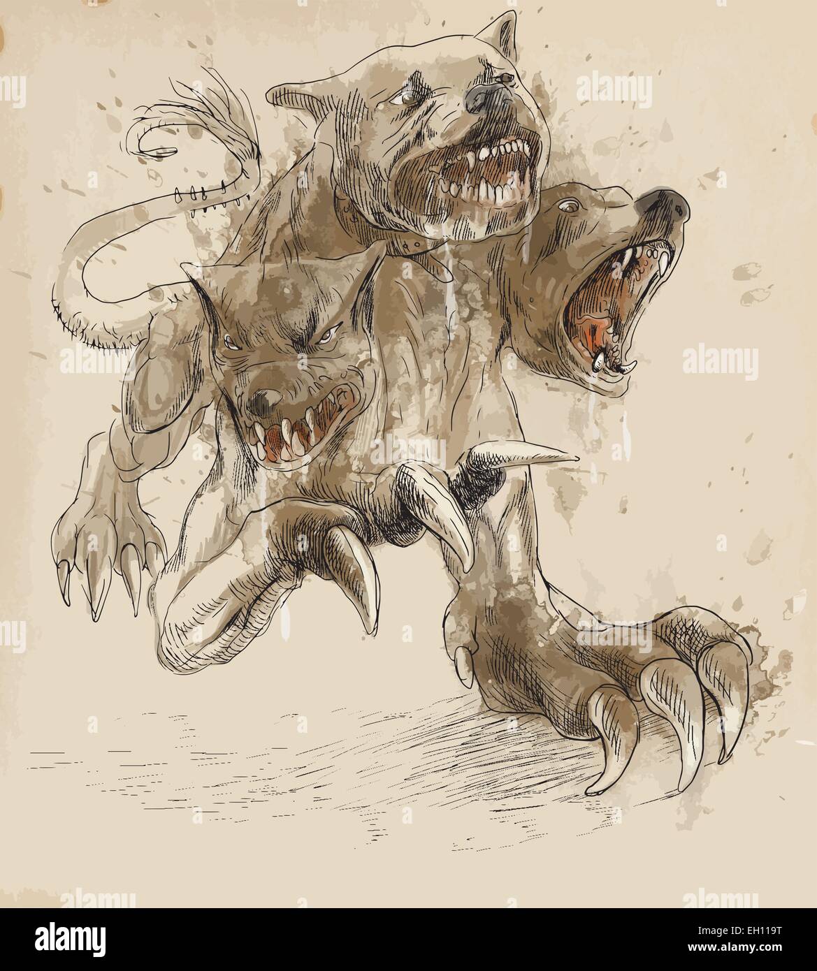 Hades kerberos Stock Vector Images - Alamy