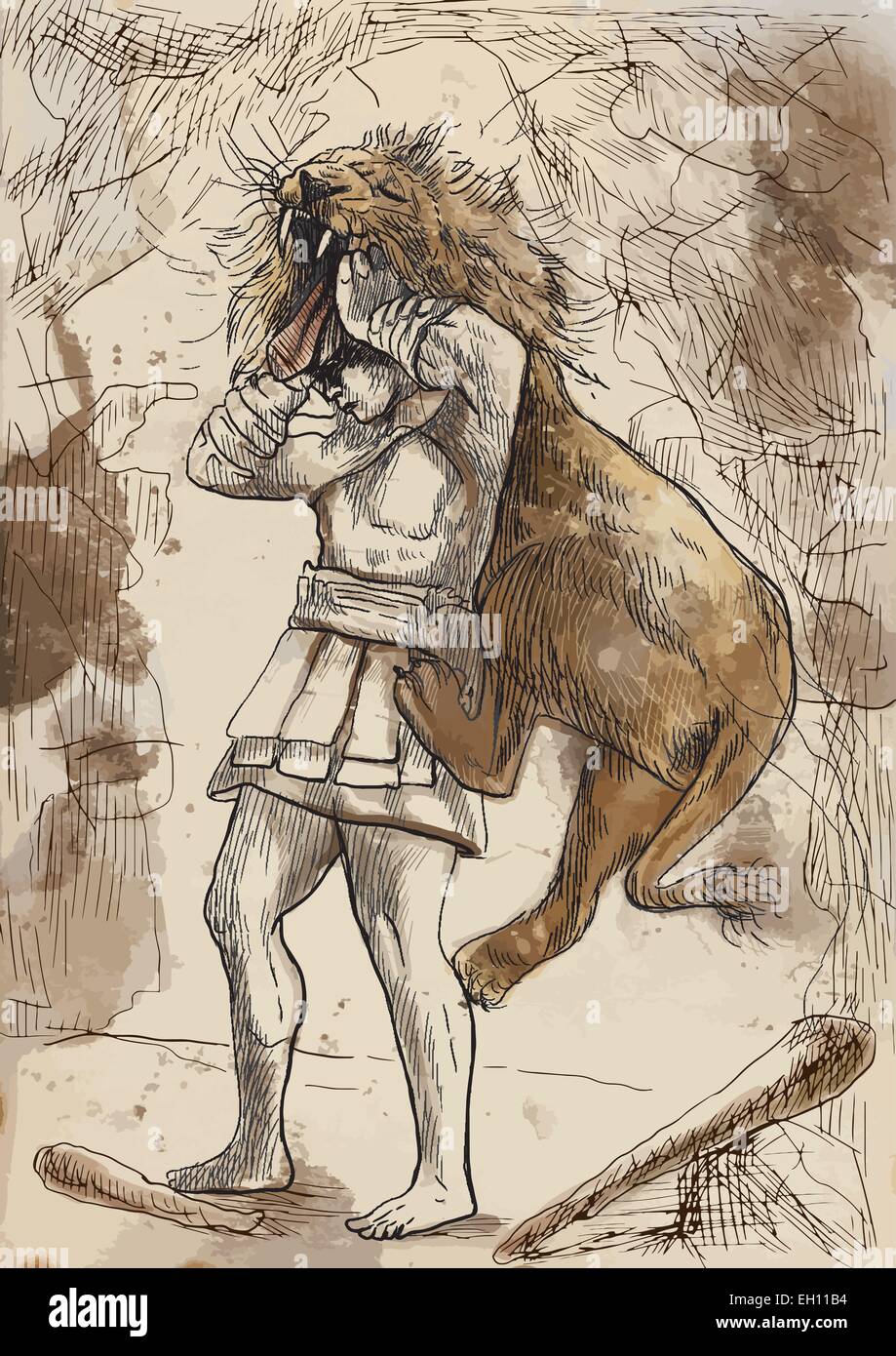 An hand-drawn vector illustrations in ancient Greek myths and legends ...