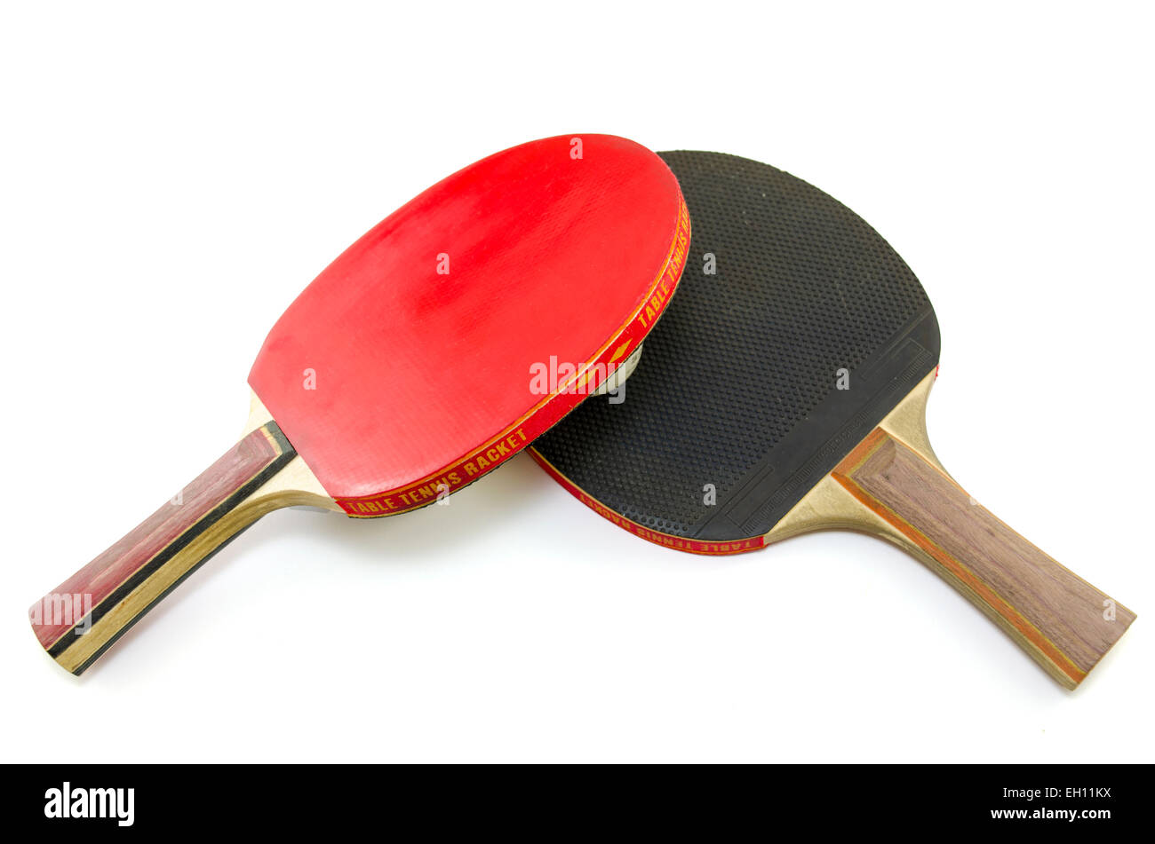 Two table tennis rackets isolated on white background Stock Photo - Alamy