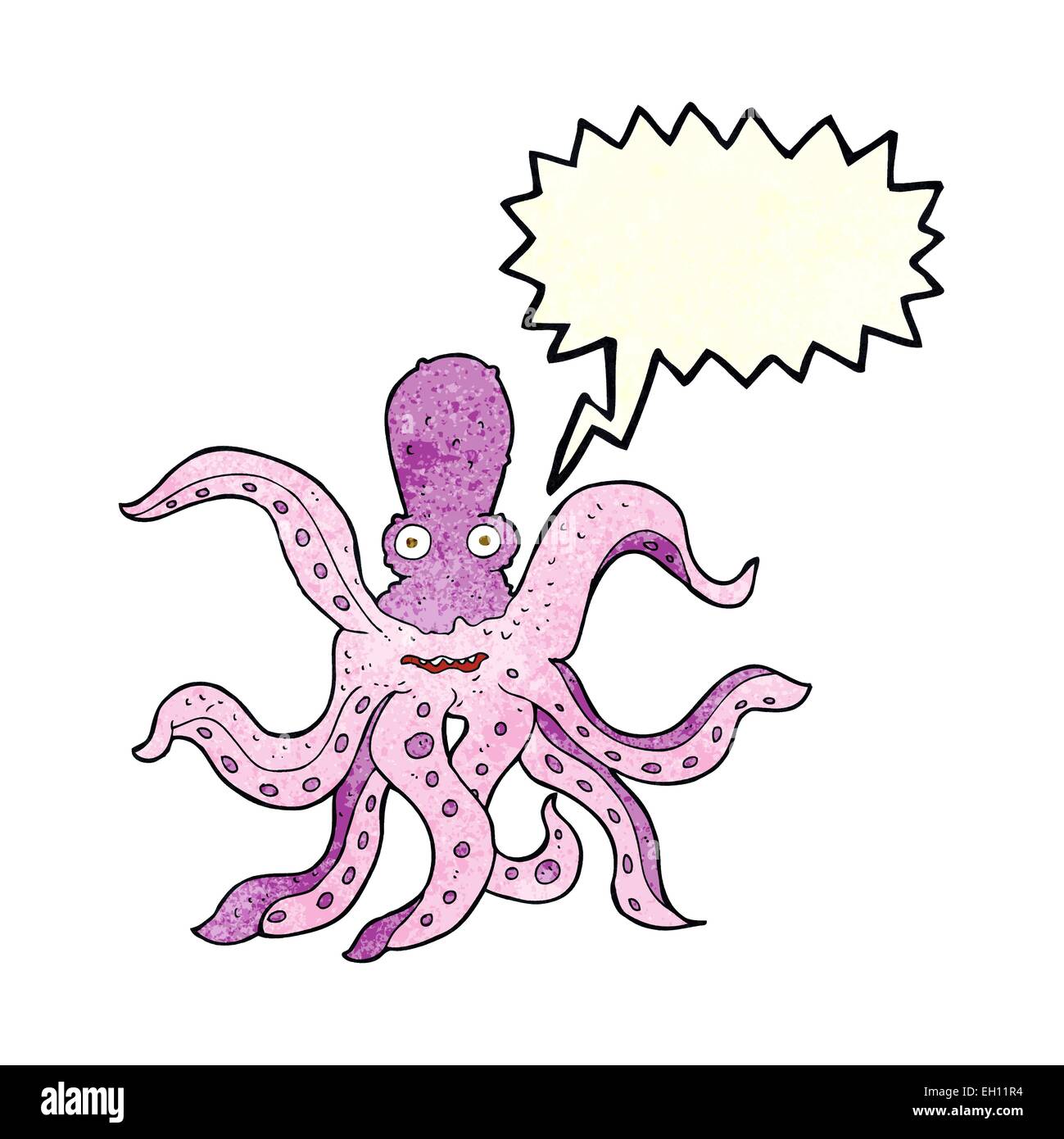 cartoon giant octopus with speech bubble Stock Vector Image & Art - Alamy