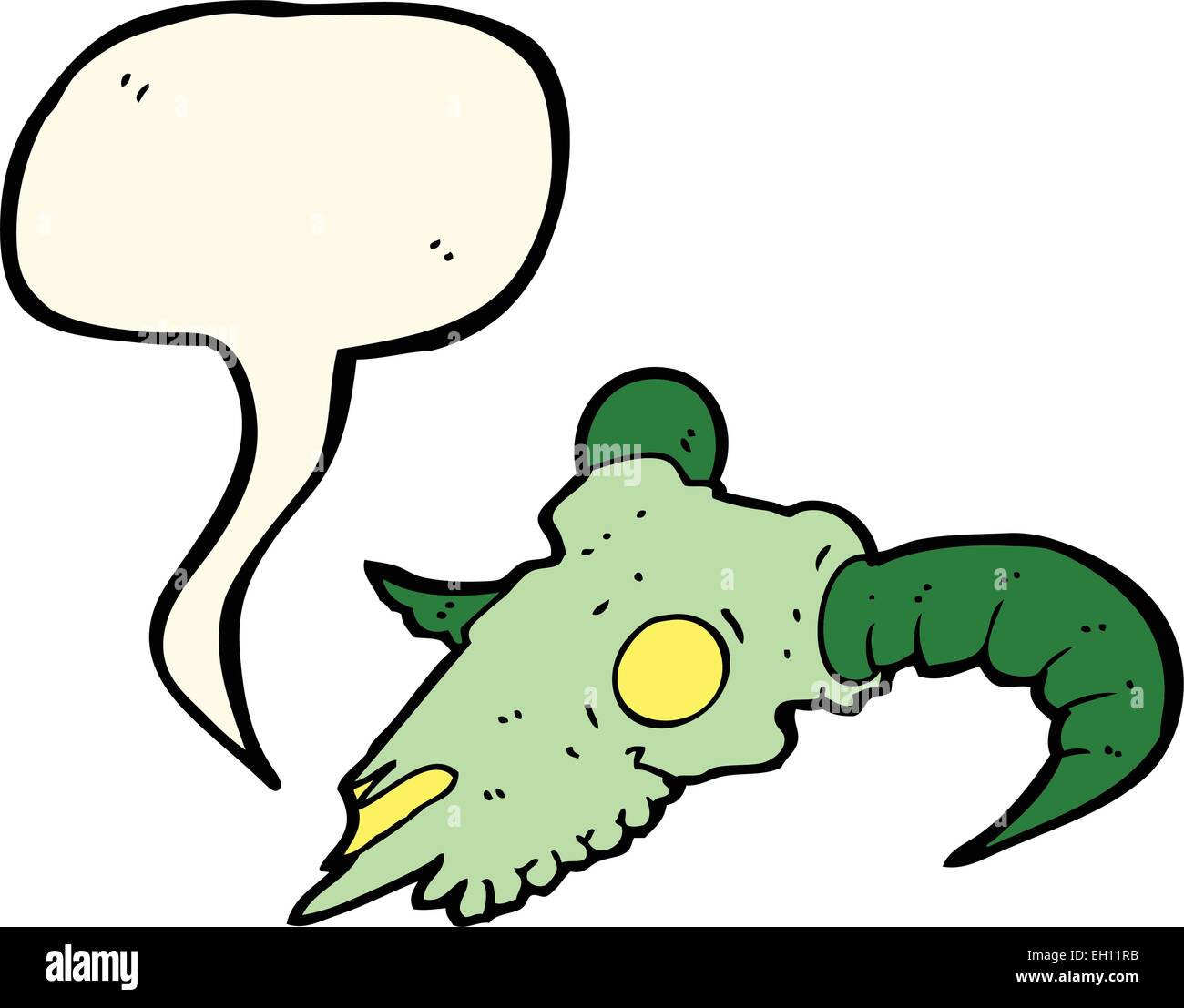 cartoon magic ram skull with speech bubble Stock Vector Image & Art - Alamy