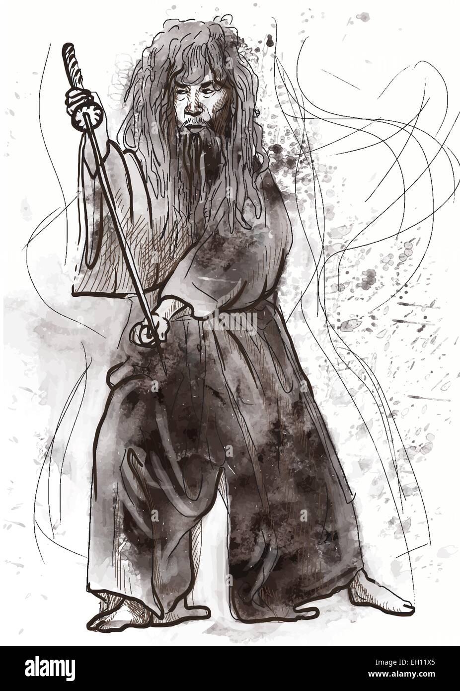 Japanese Wizard Concept Art