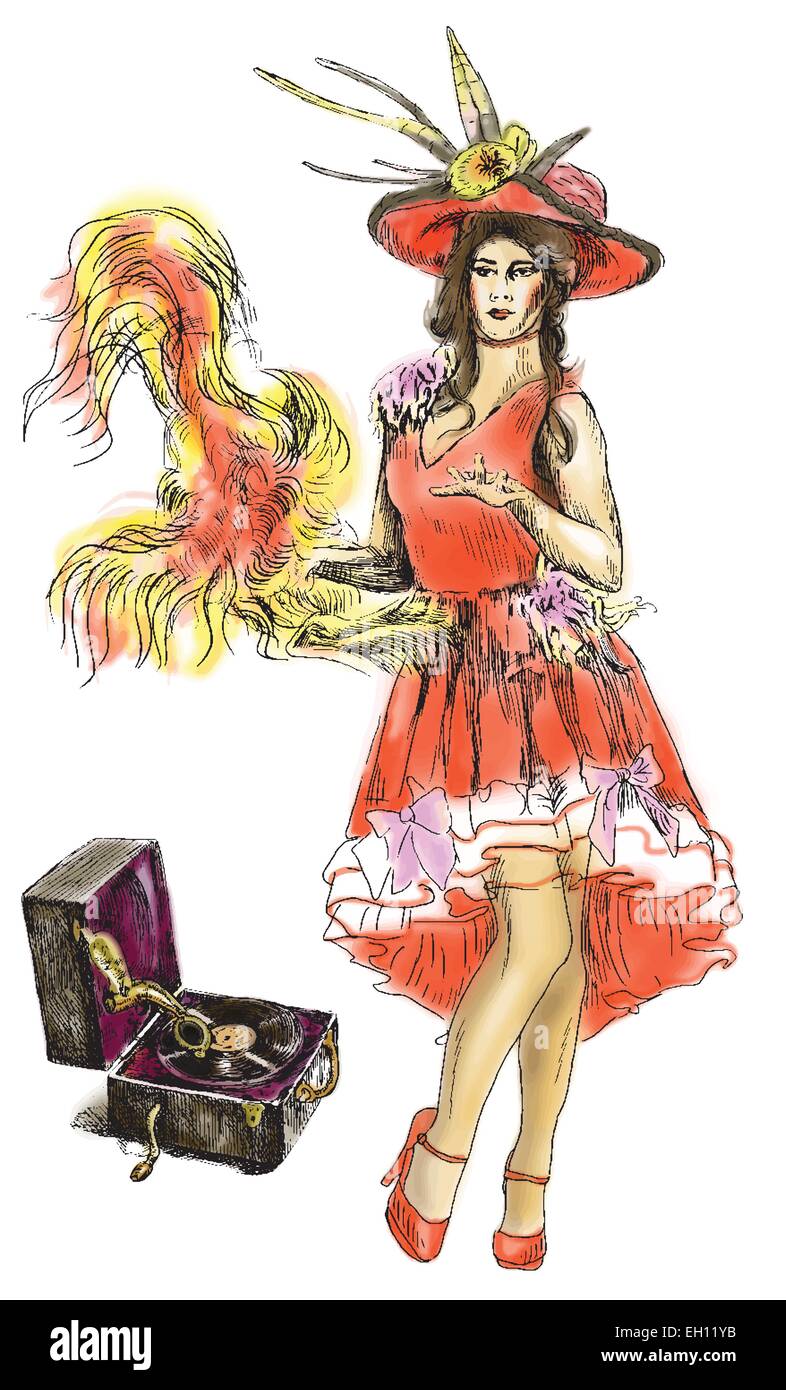 An hand drawn vector illustration - Simple, Beautiful woman Stock ...