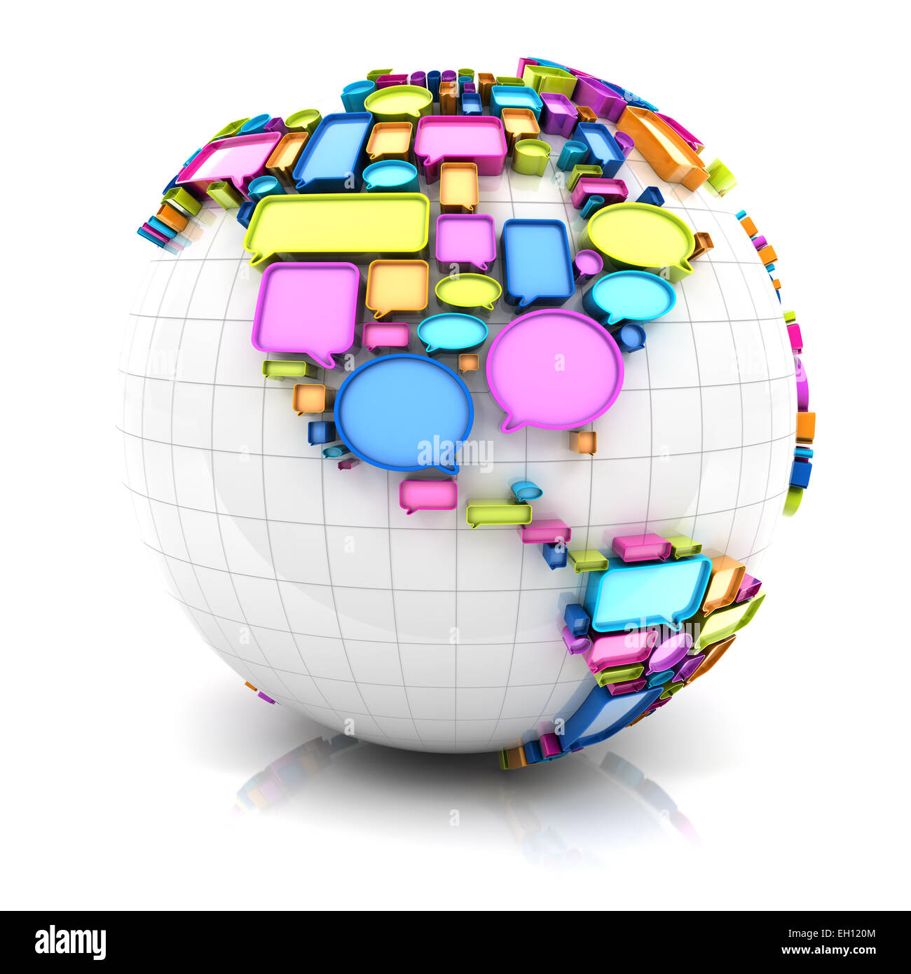 Speech bubble message planet Cut Out Stock Images & Pictures - Alamy