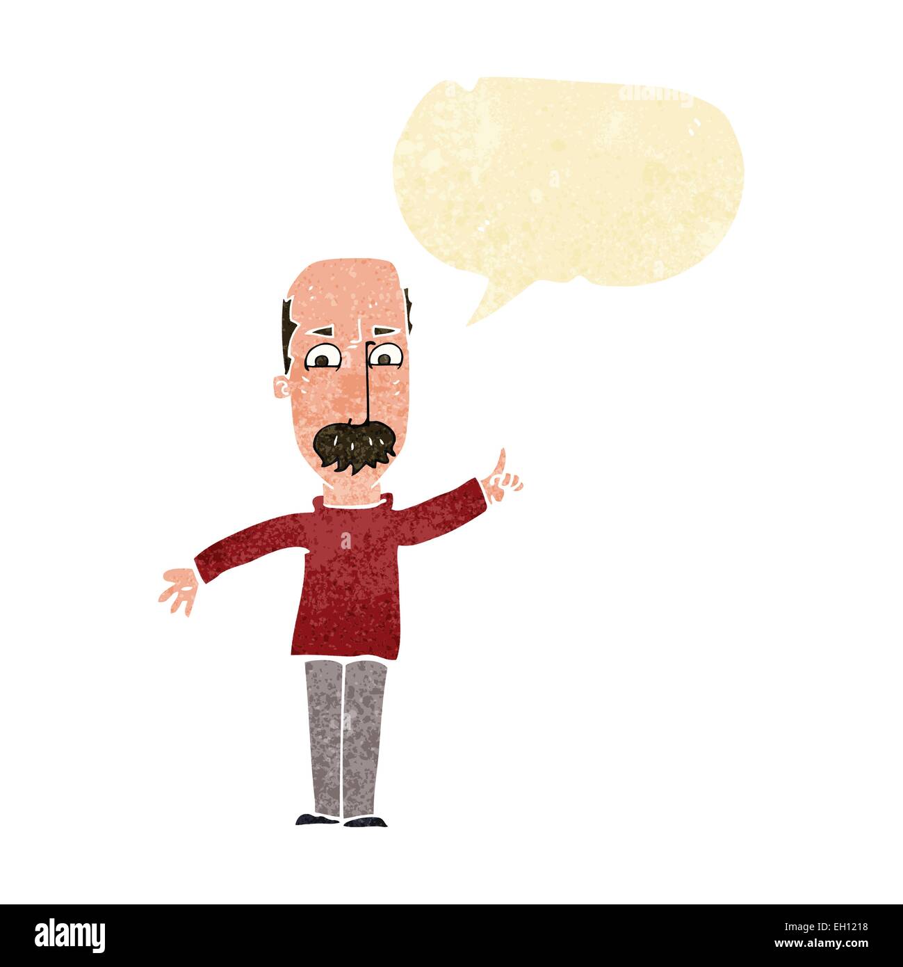 cartoon man issuing stern warning with speech bubble Stock Vector Image ...