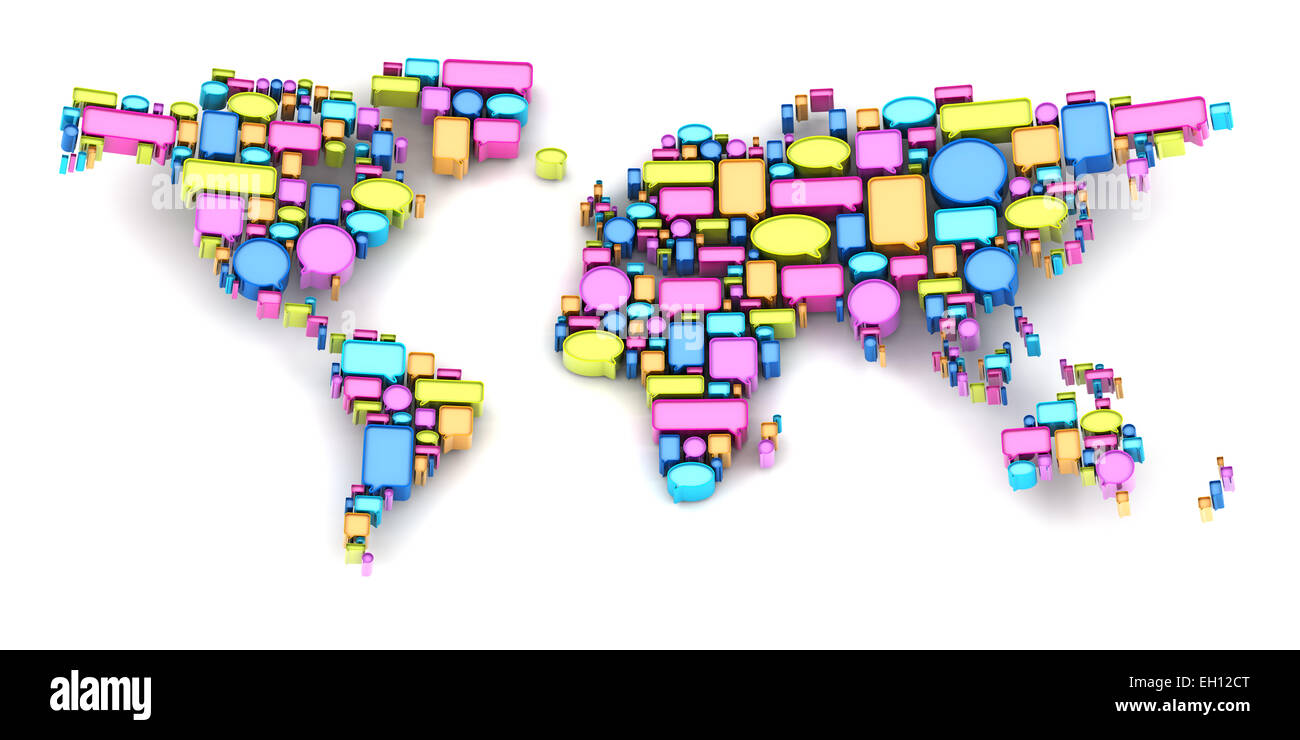 3d world map concept Cut Out Stock Images & Pictures - Alamy