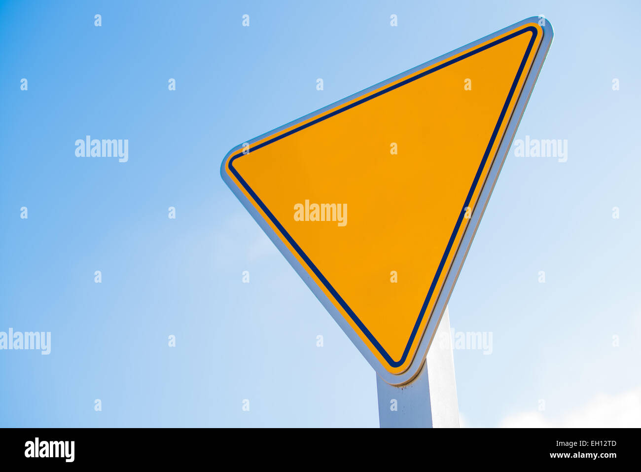 Yellow Triangle Road Sign