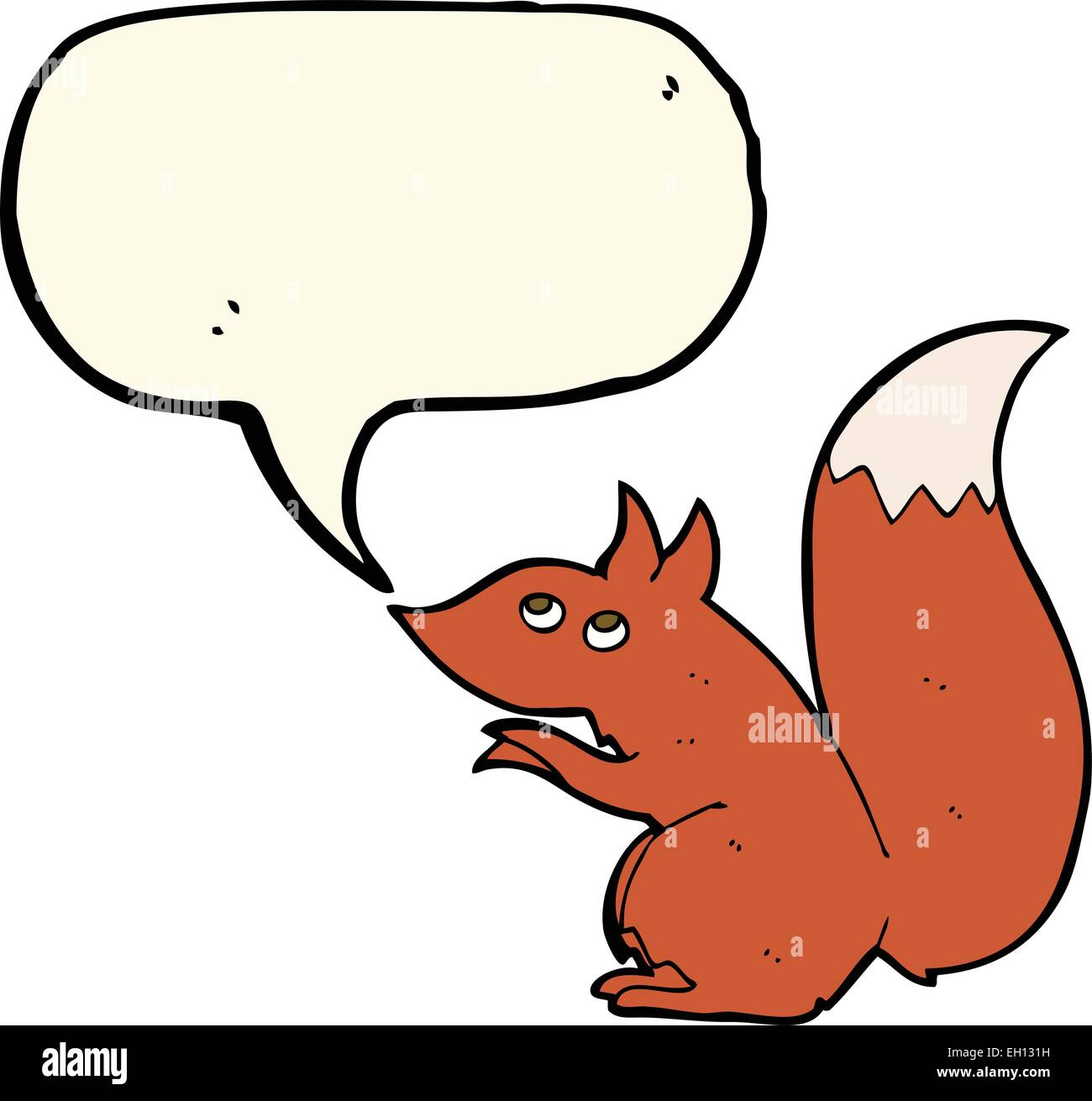 cartoon red squirrel with speech bubble Stock Vector Image & Art - Alamy
