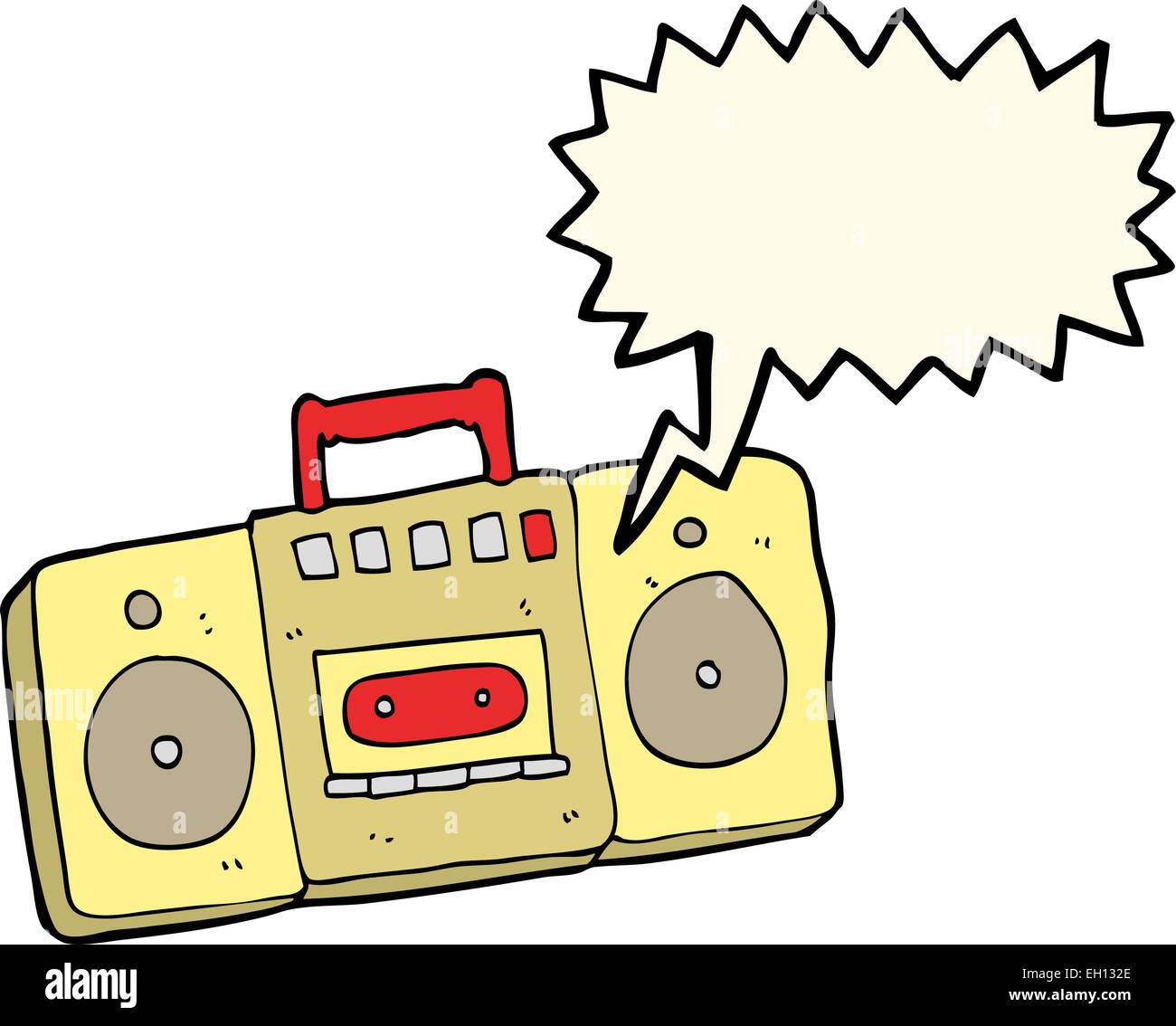 Cartoon radio cassette player bubble hi-res stock photography and ...