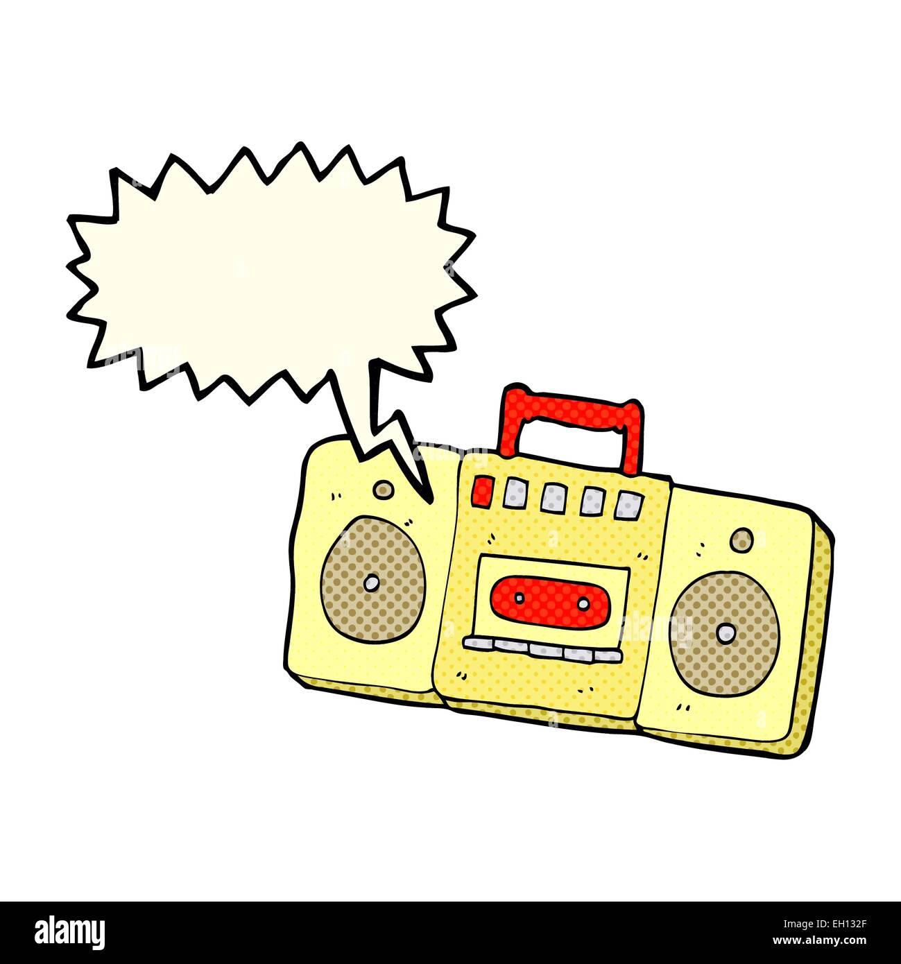 Cartoon radio cassette player bubble hi-res stock photography and ...