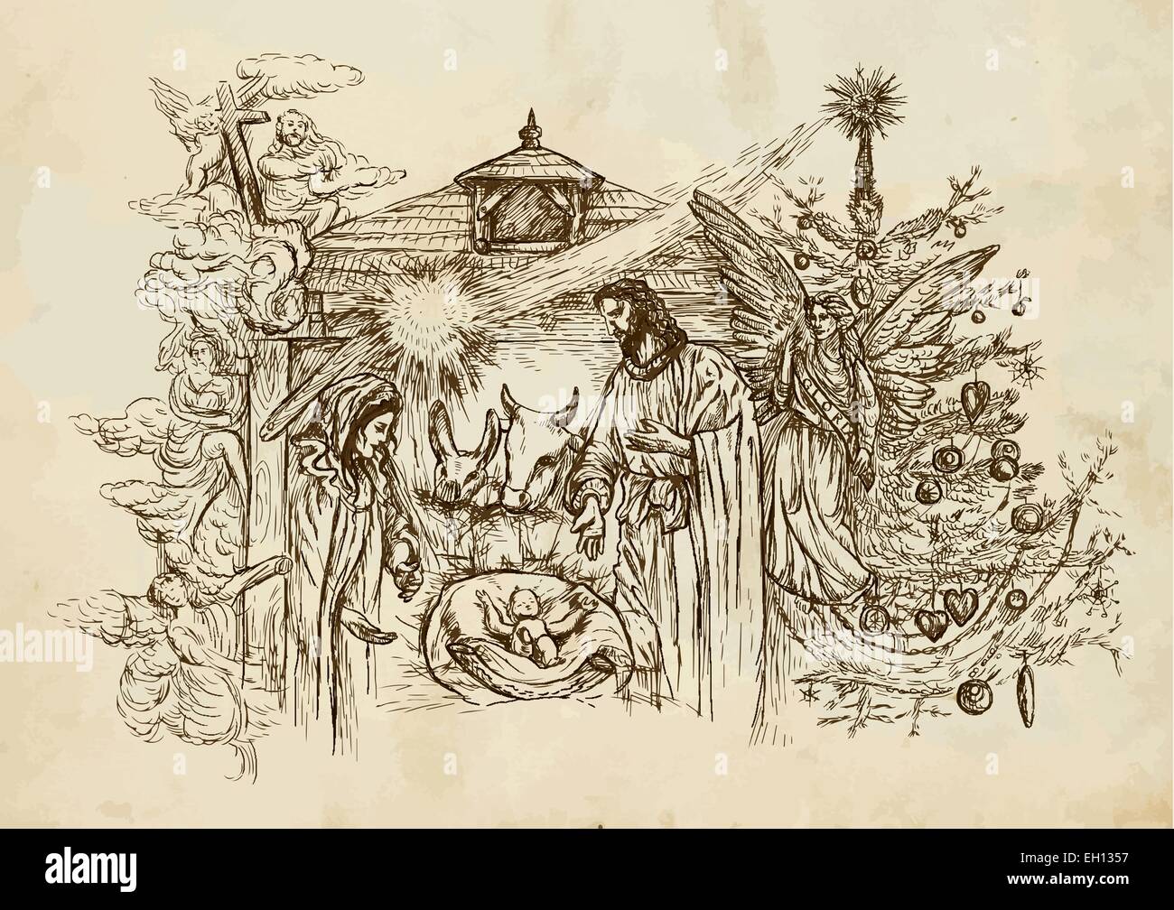 Nativity Scene - (takes its inspiration from the accounts of the birth ...