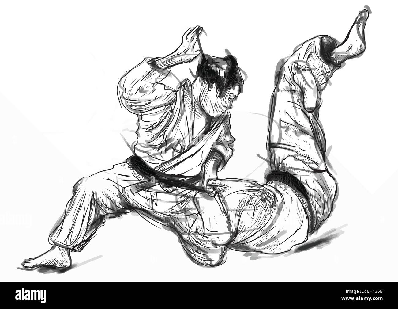 An hand drawn illustration (converted into vector) from series Martial ...